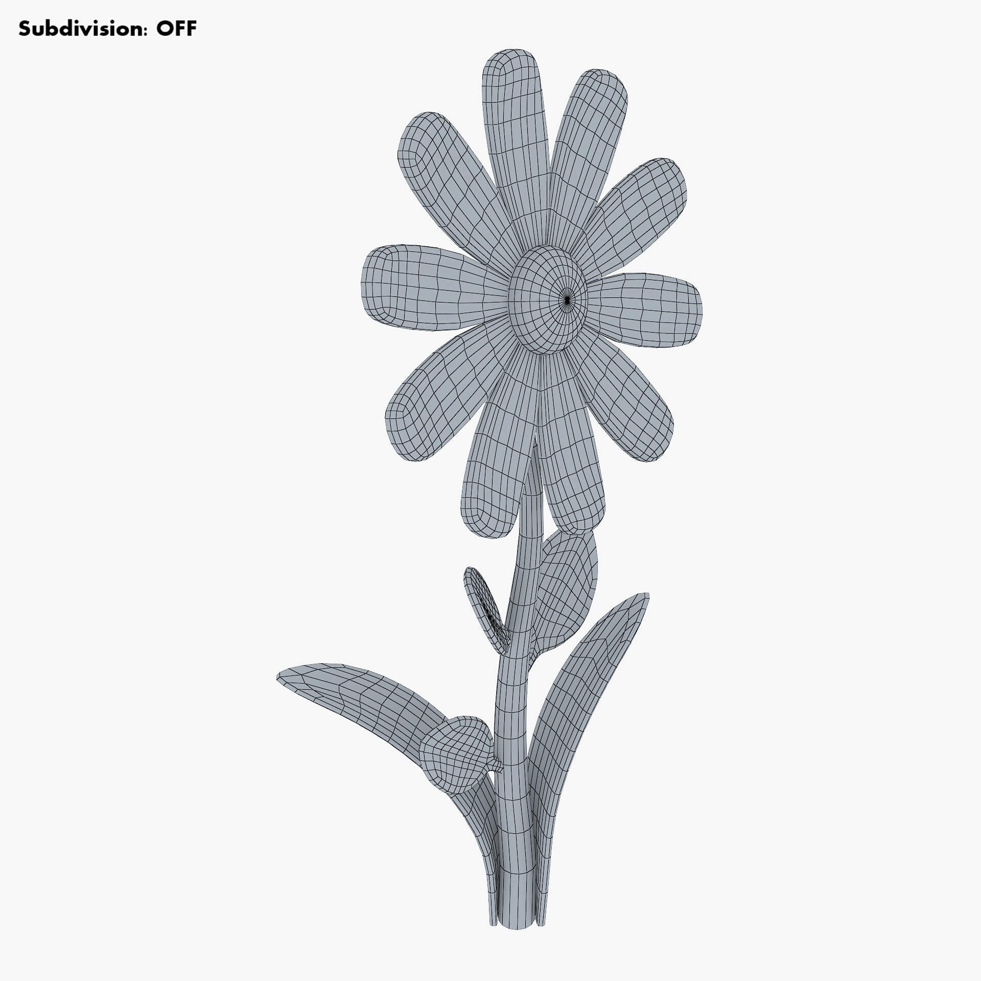 Cartoon Flower V 3 - 3D Model by Zurel