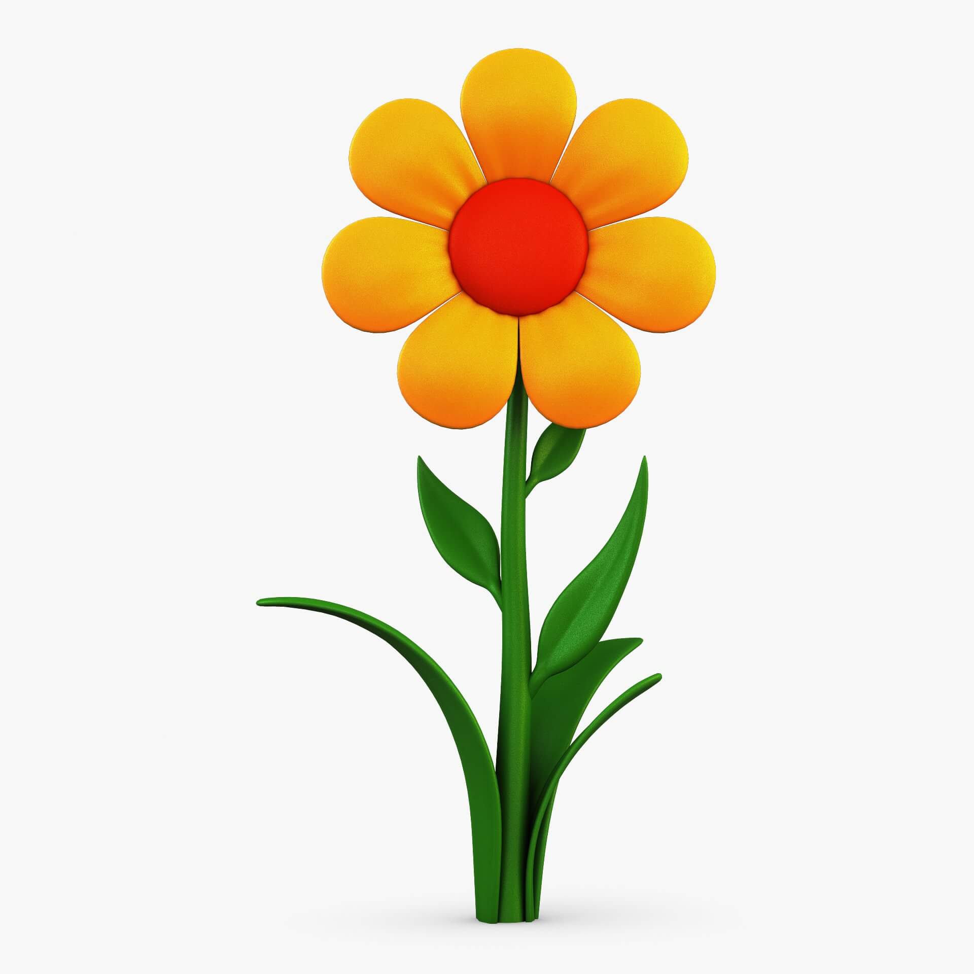Cartoon Flower V 4 - 3D Model by Zurel