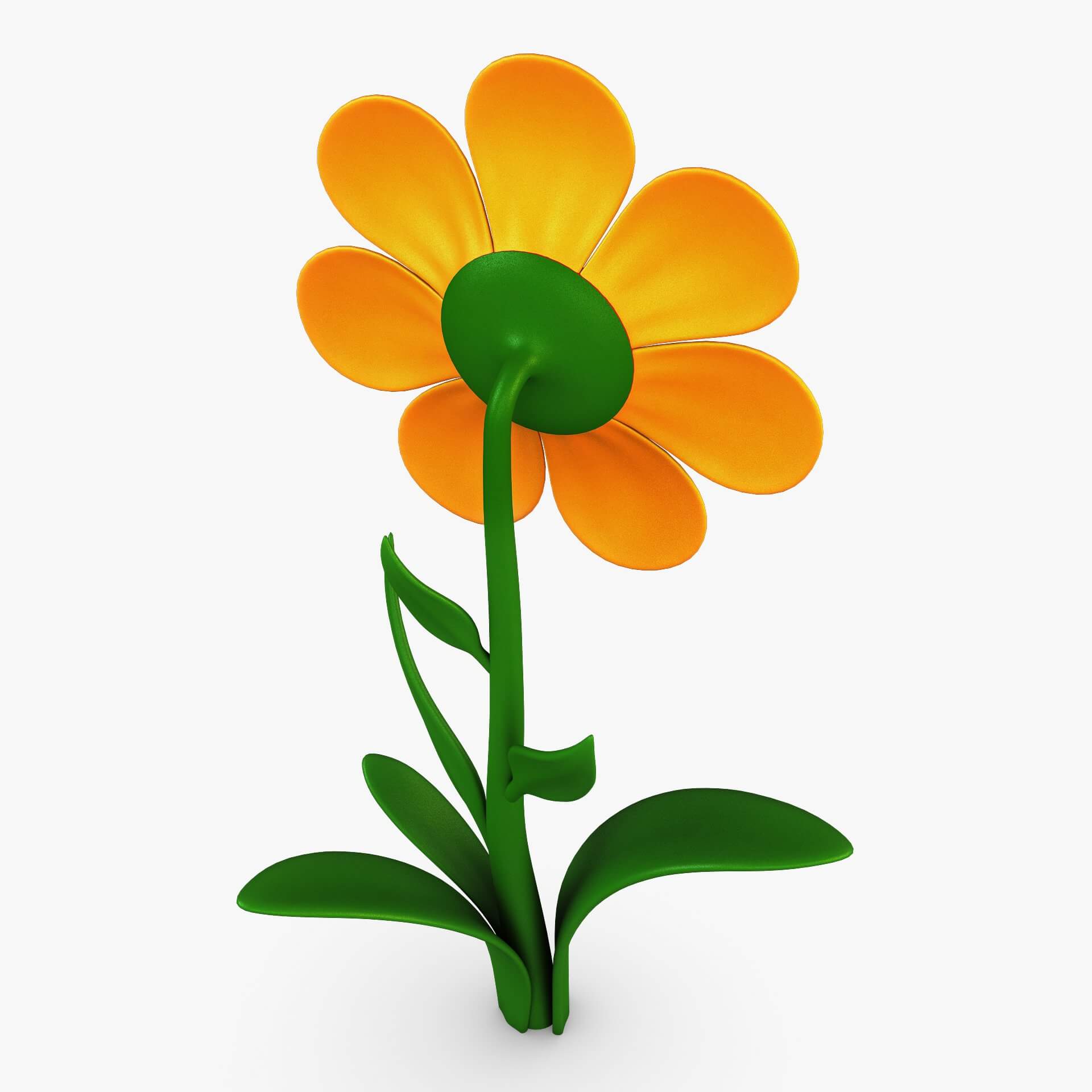 Cartoon Flower V 4 - 3D Model by Zurel