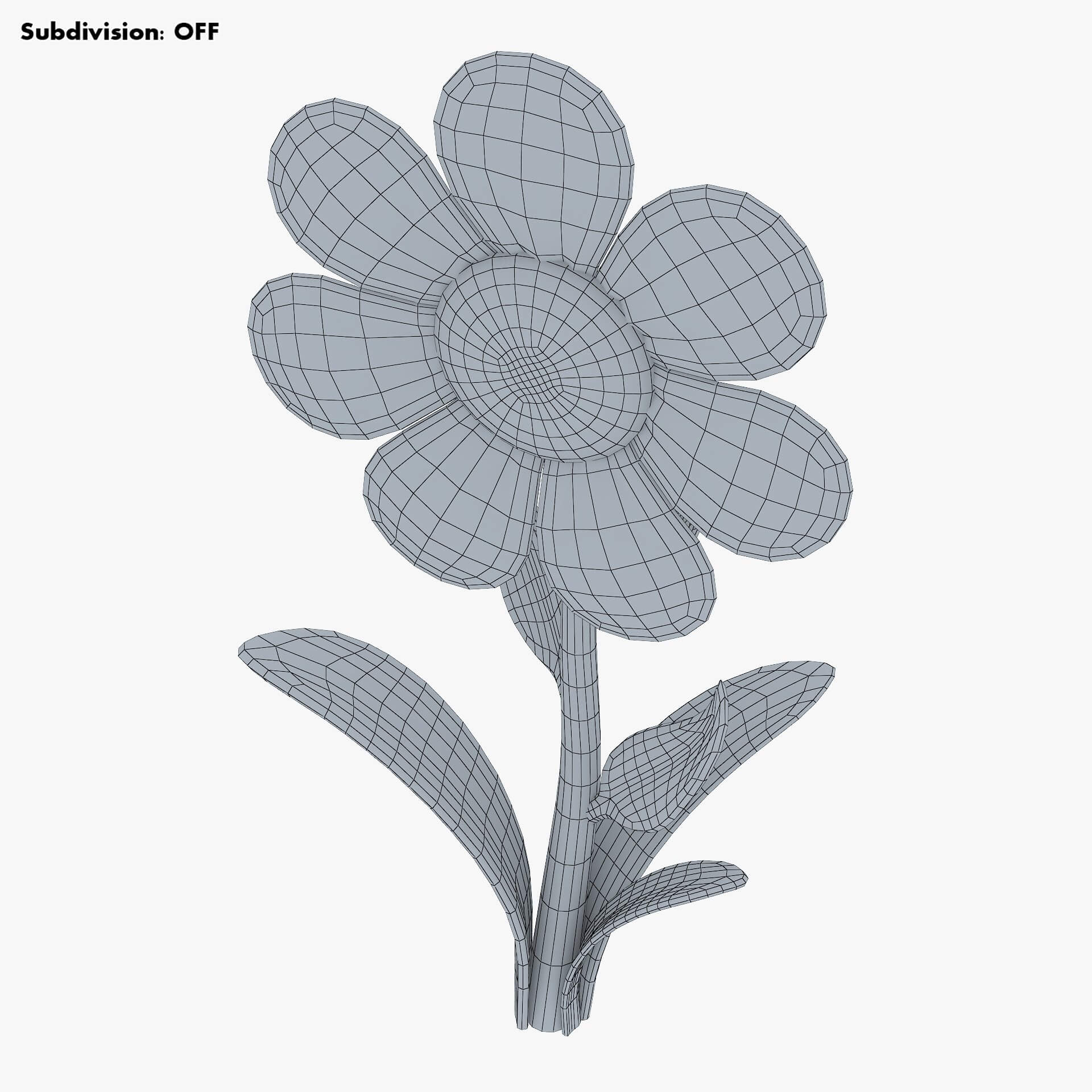 Cartoon Flower V 4 - 3D Model by Zurel