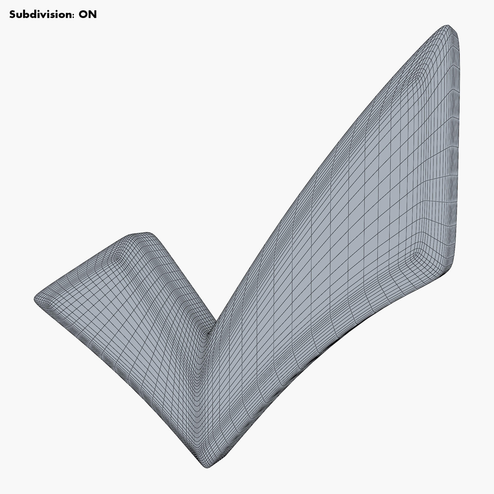Check Mark V 1 - 3D Model by Zurel