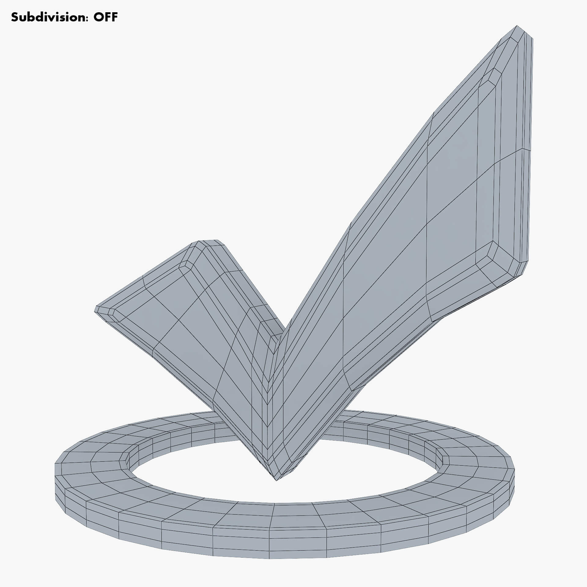 Check Mark V 2 - 3D Model by Zurel