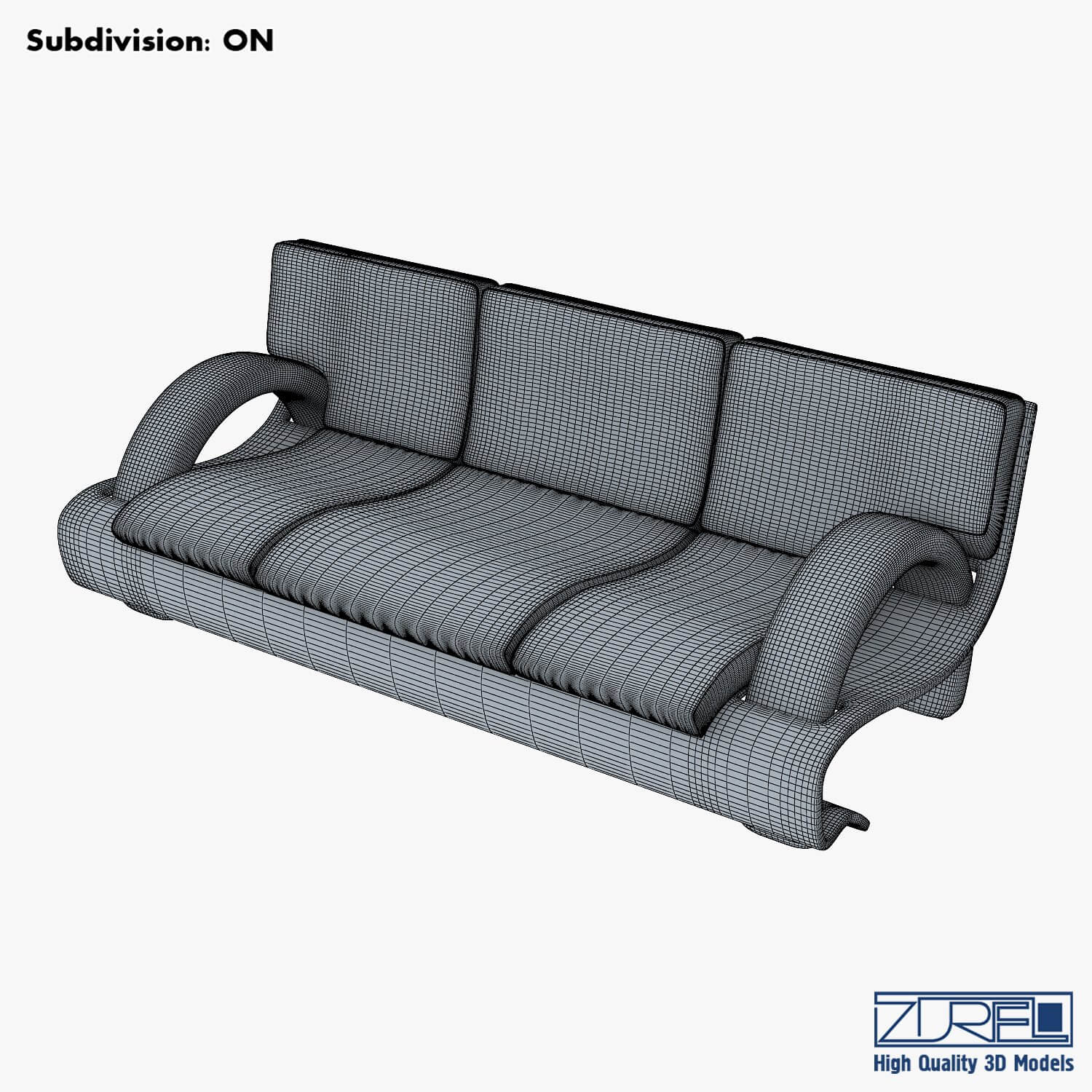 Chess Sofa - 3D Model by Zurel