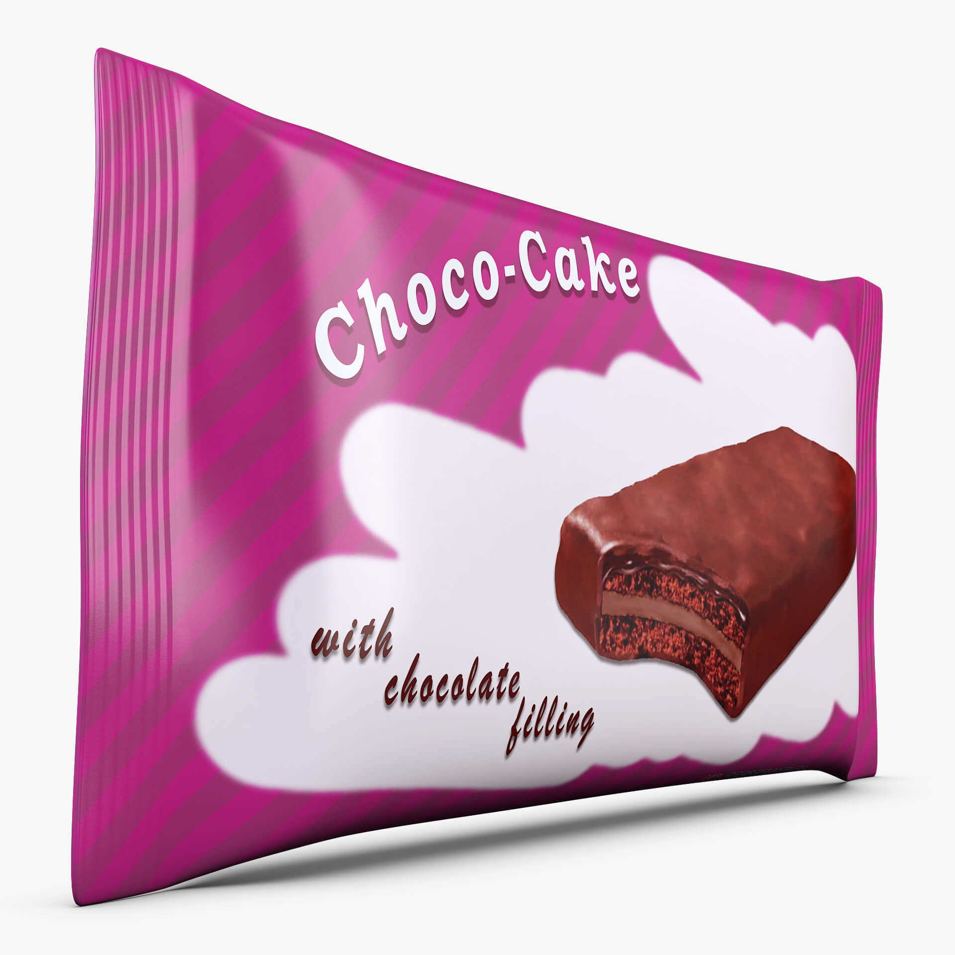 Choco Cake Packaging Simple M 1 - 3D Model by Zurel