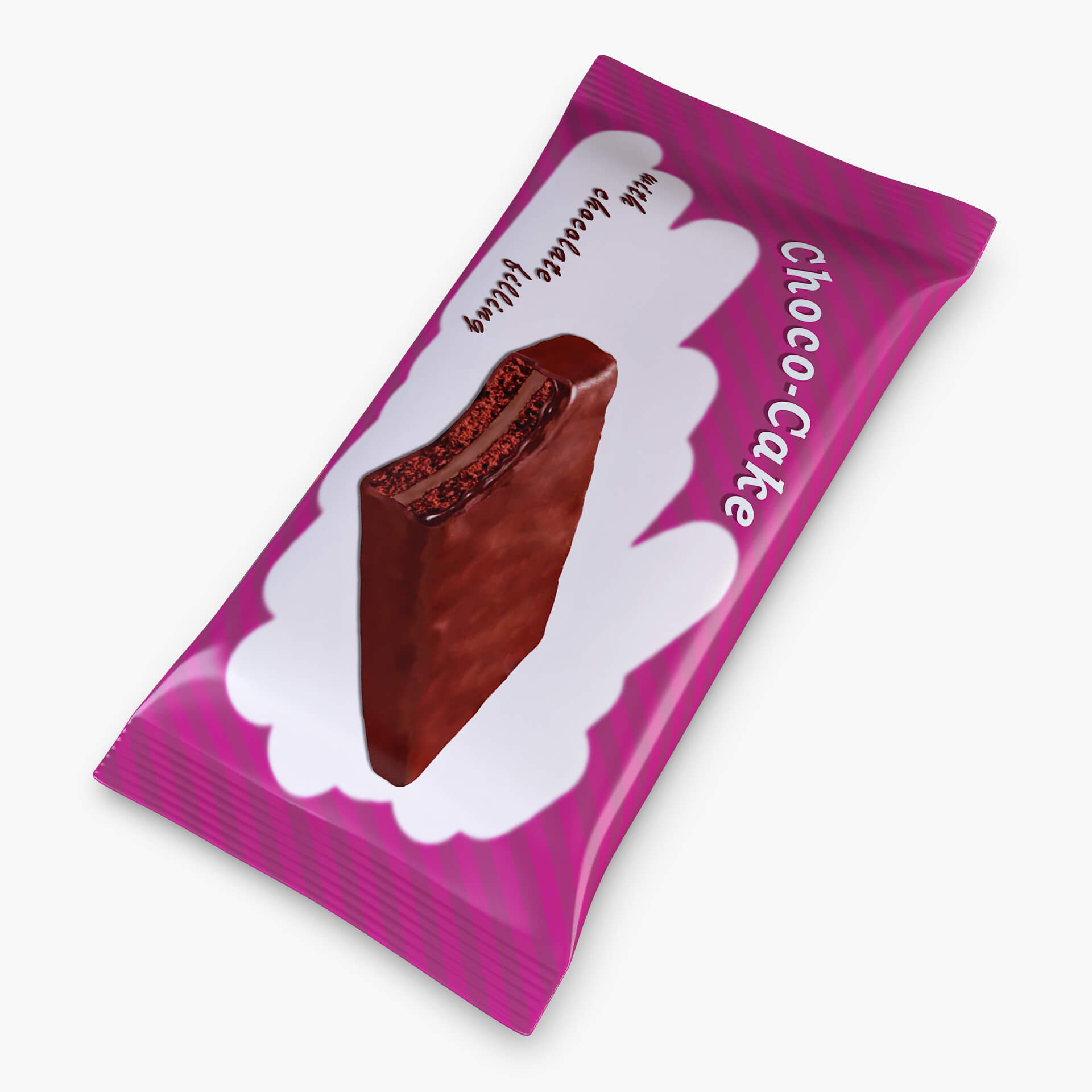 Choco Cake Packaging Simple M 1 - 3D Model by Zurel