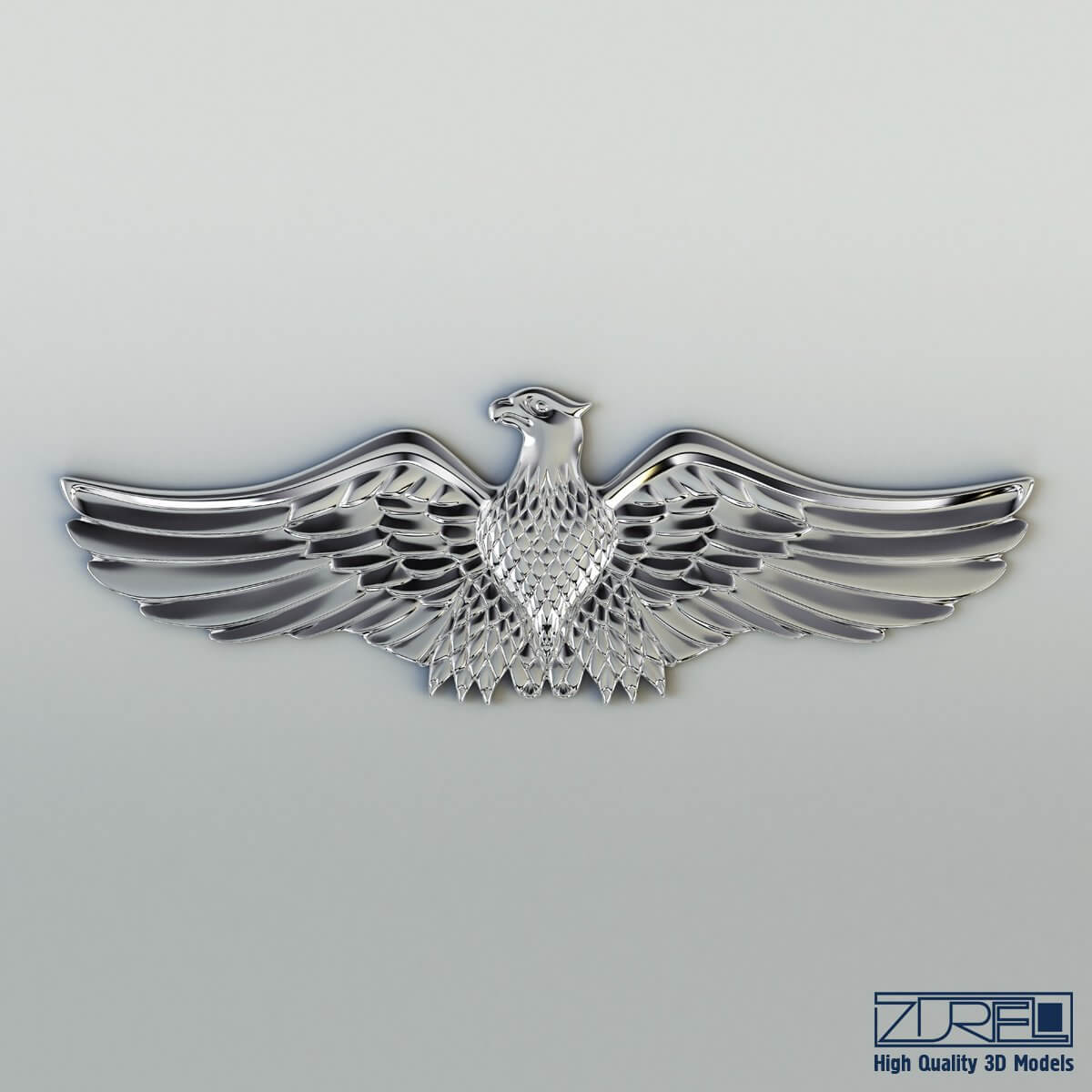 Chrome Eagle - 3D Model by Zurel
