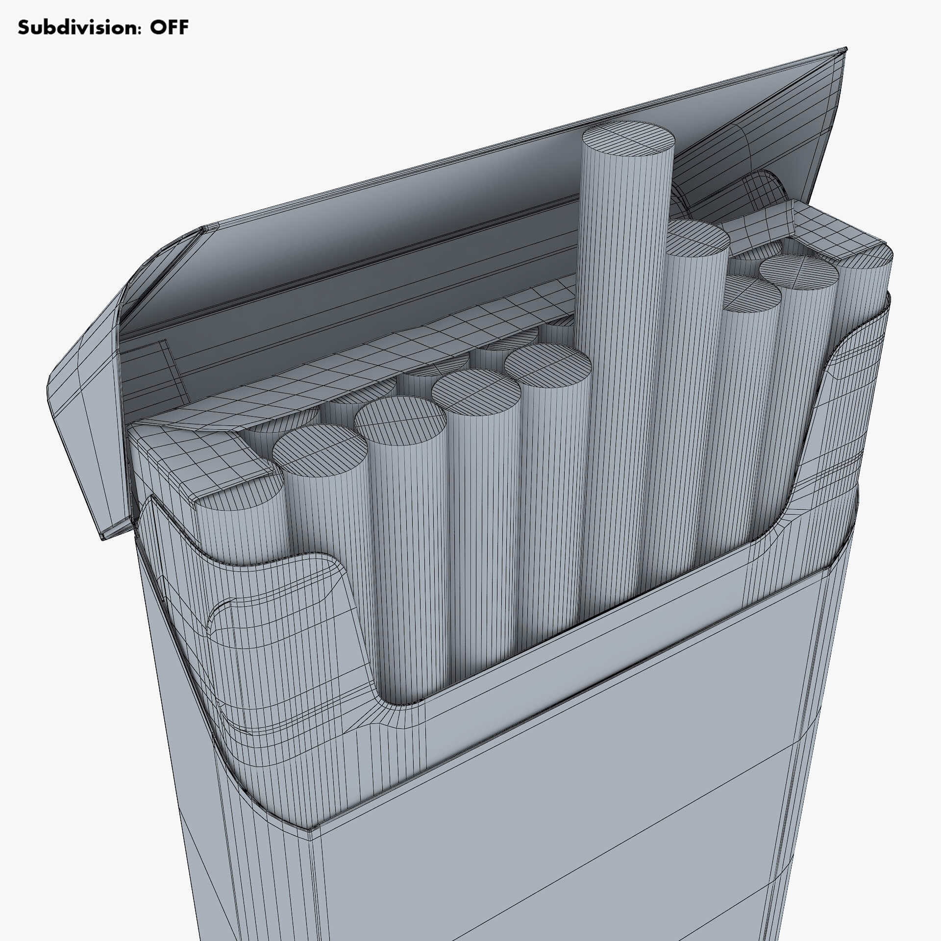 Cigarettes Pack Super Slims Opened M 1 - 3D Model by Zurel