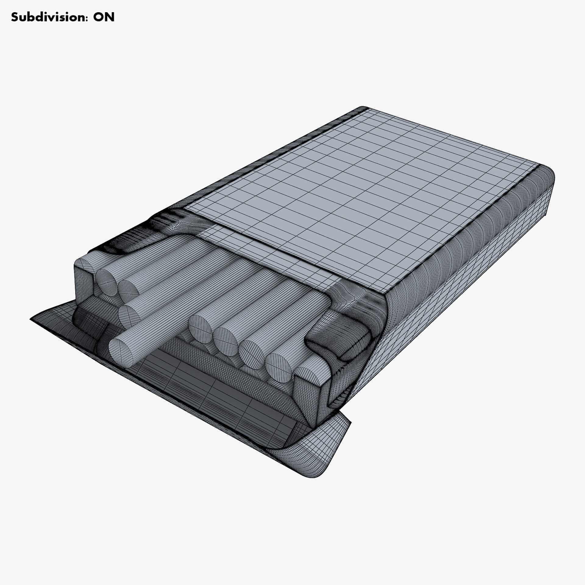 Cigarettes Pack Super Slims Opened M 1 - 3D Model by Zurel