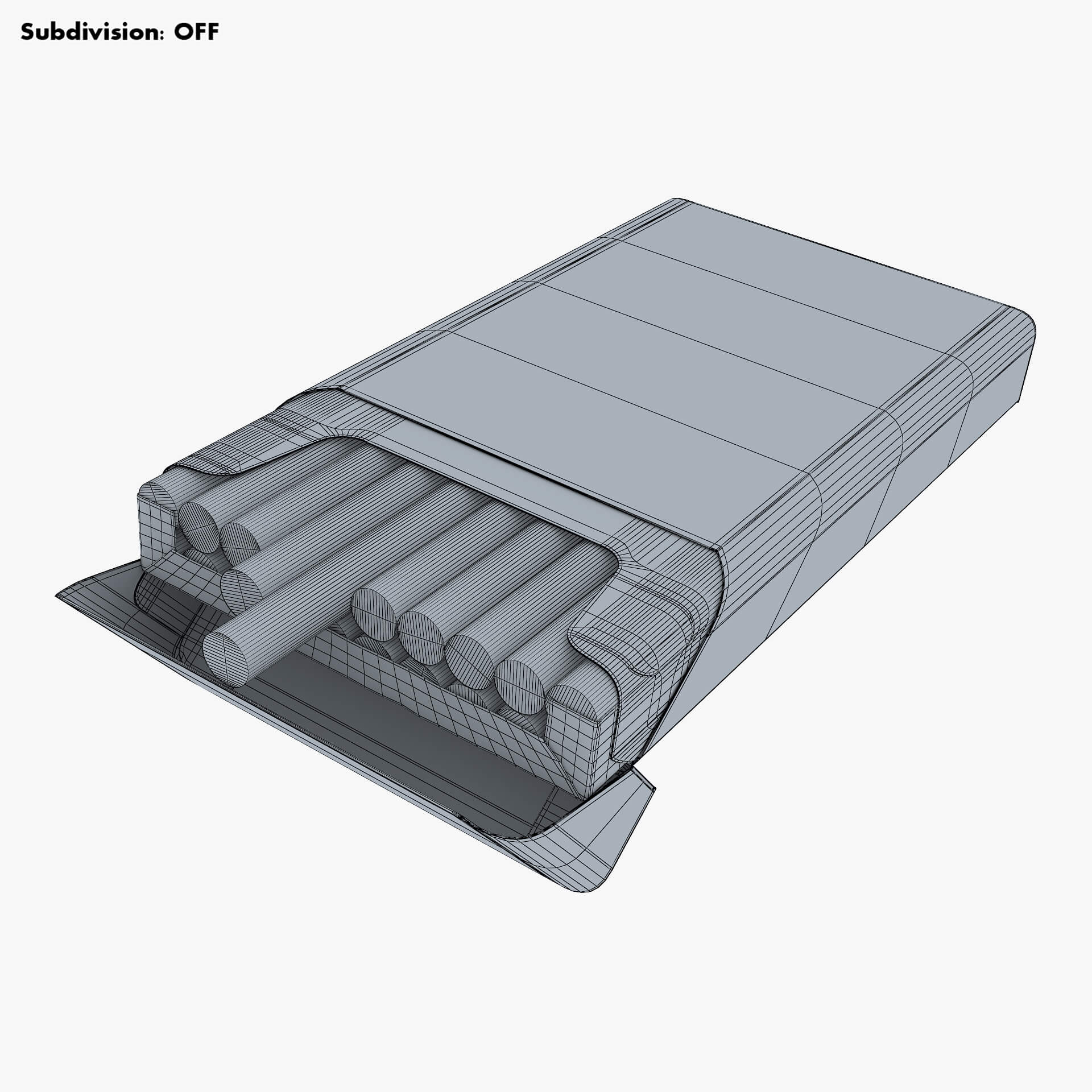 Cigarettes Pack Super Slims Opened M 1 - 3D Model by Zurel