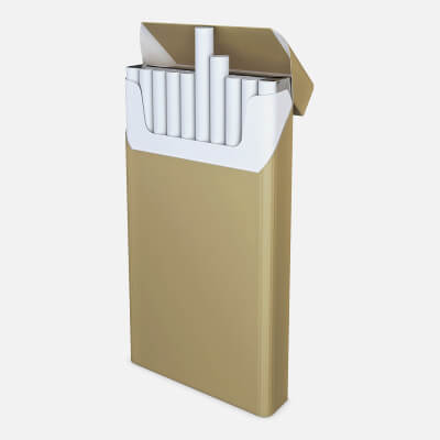 Cigarettes Pack Super Slims Opened M 1 - 3D Model by Zurel