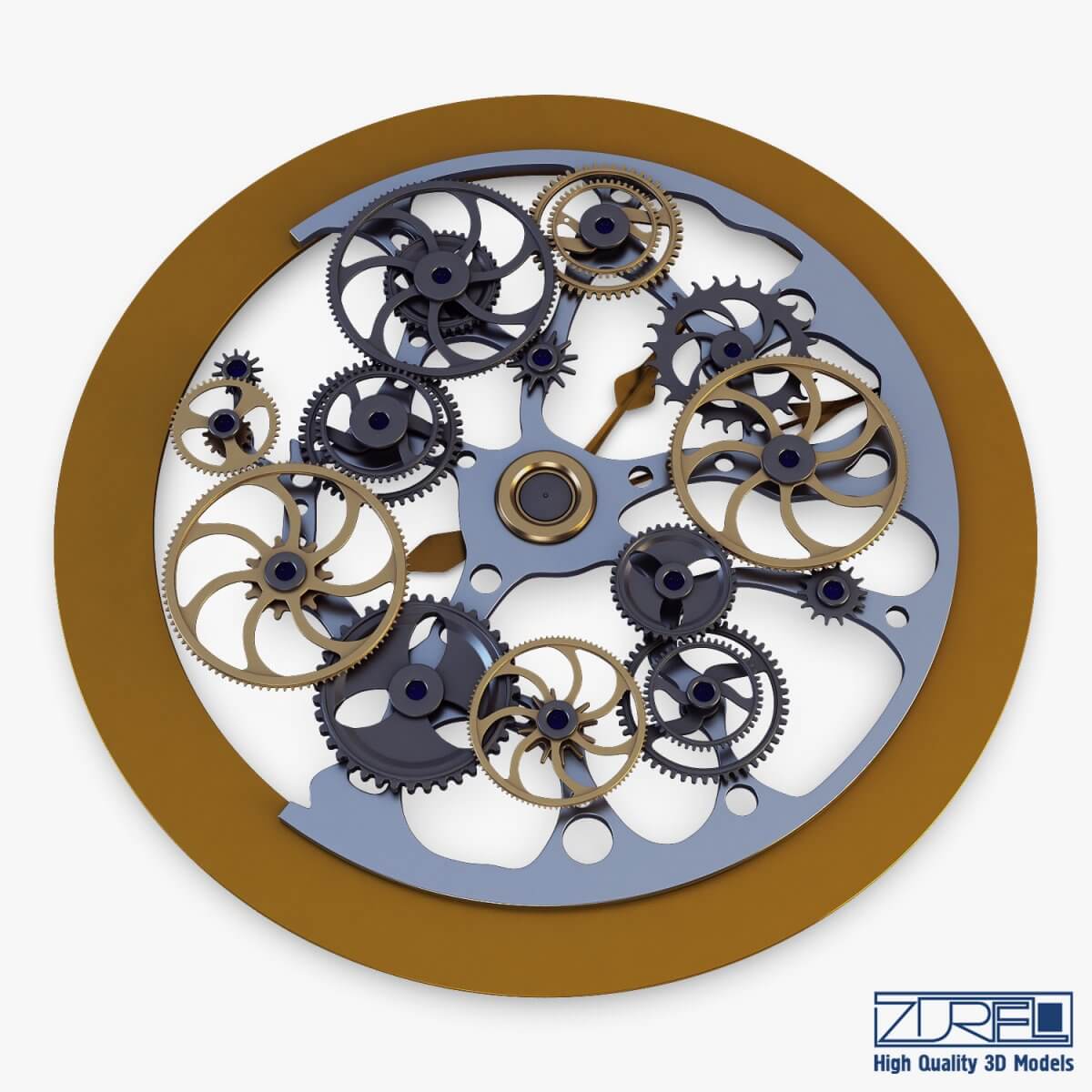 Clock Mechanism V 1 - 3D Model by Zurel