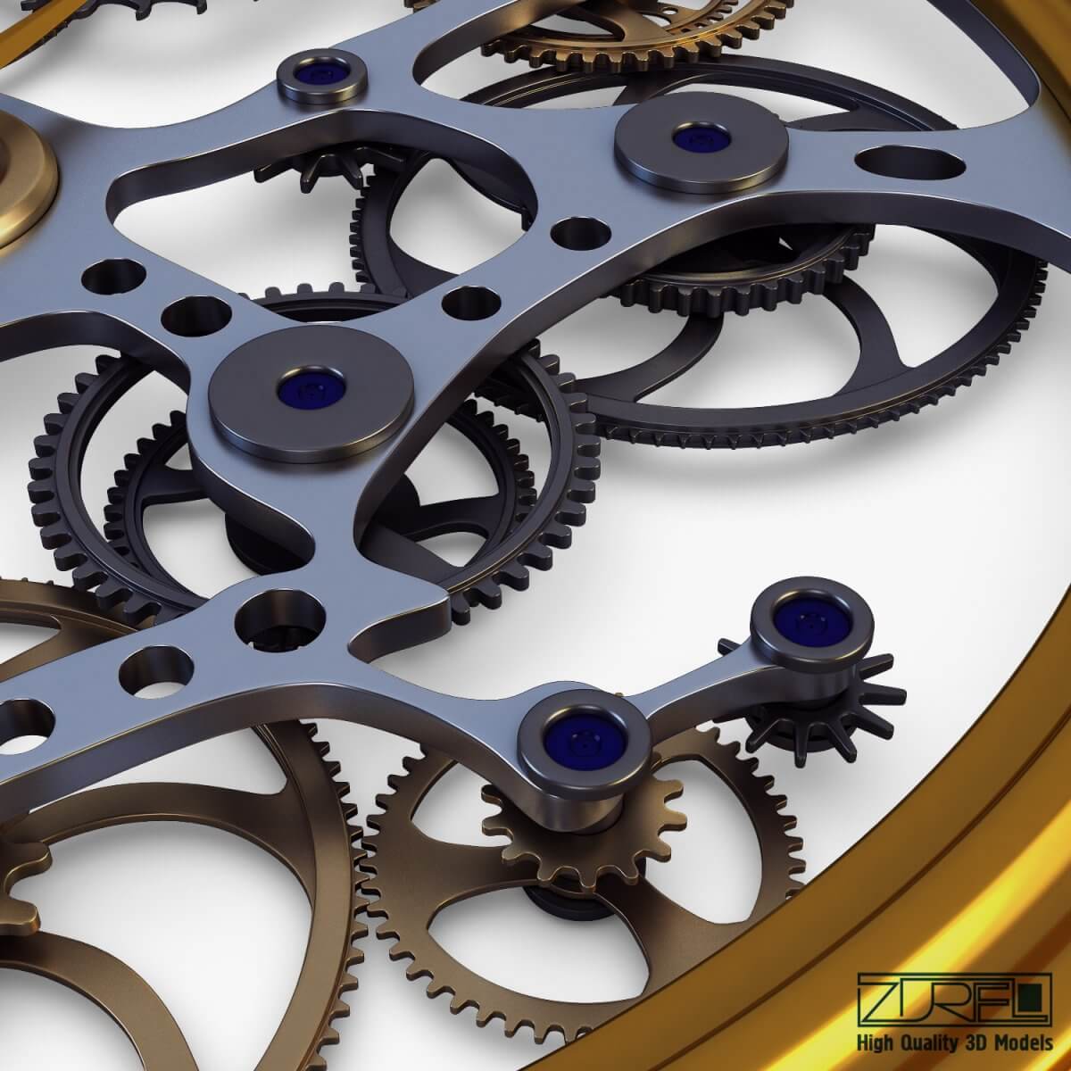 Clock Mechanism V 1 - 3D Model by Zurel