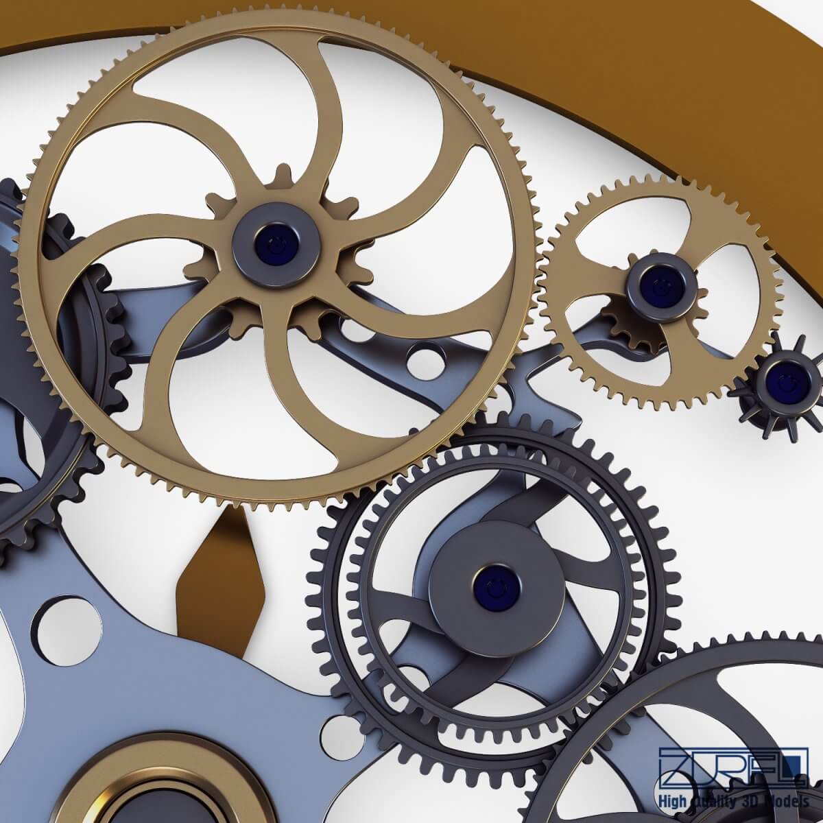 Clock Mechanism V 1 - 3D Model by Zurel