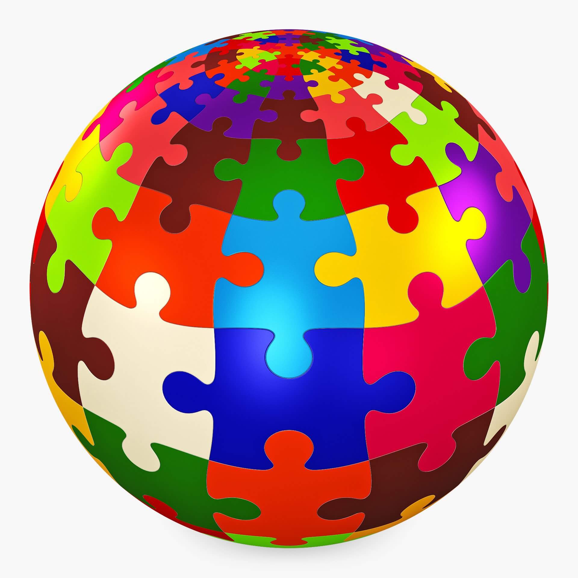 Colored Sphere Puzzle V 1 - 3D Model by Zurel