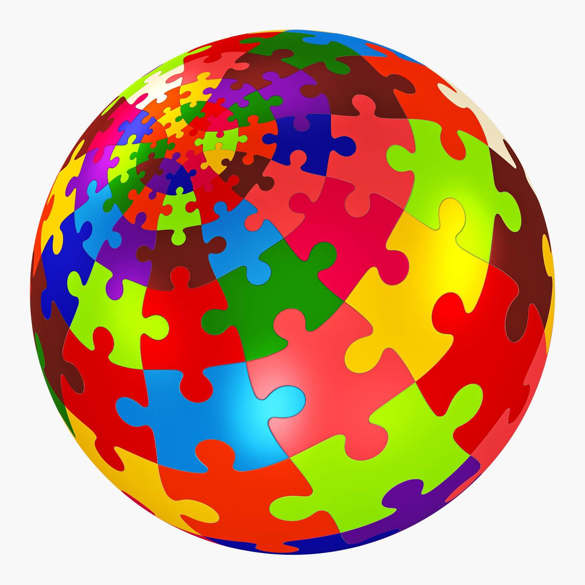 Colored Sphere Puzzle V 1 - 3D Model by Zurel