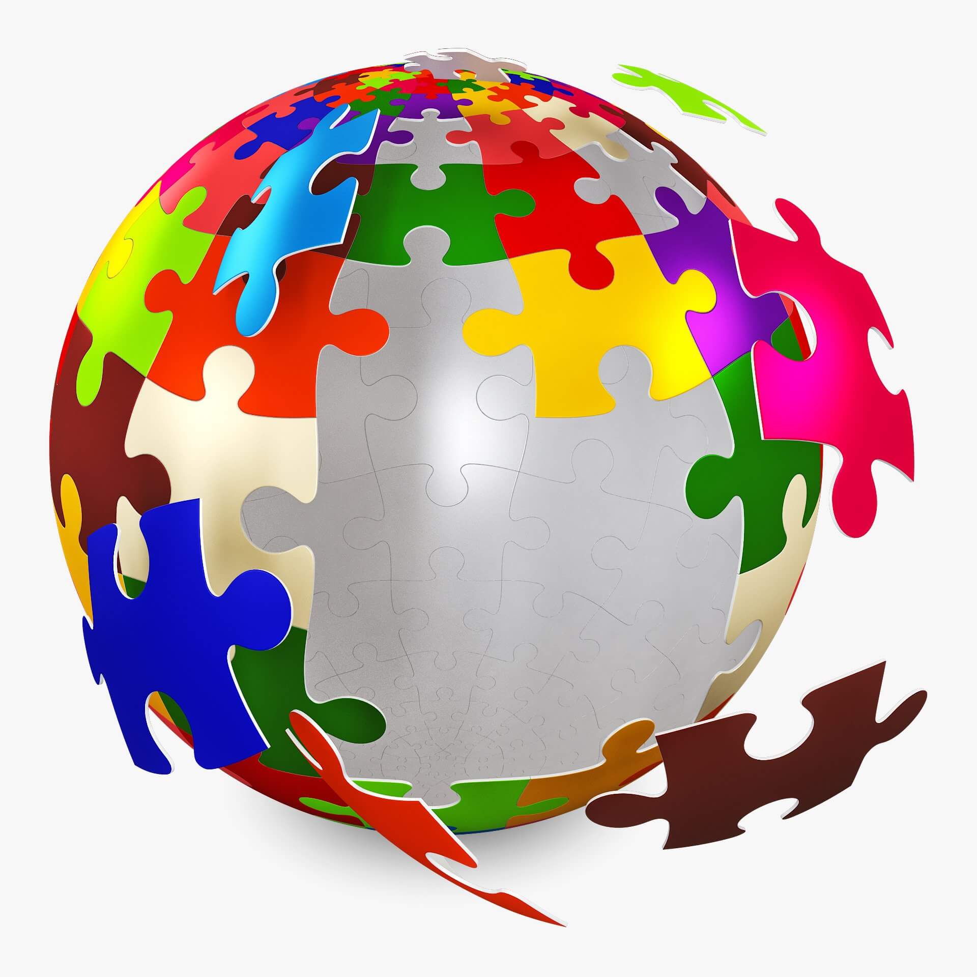 Colored Sphere Puzzle V 1 - 3D Model by Zurel