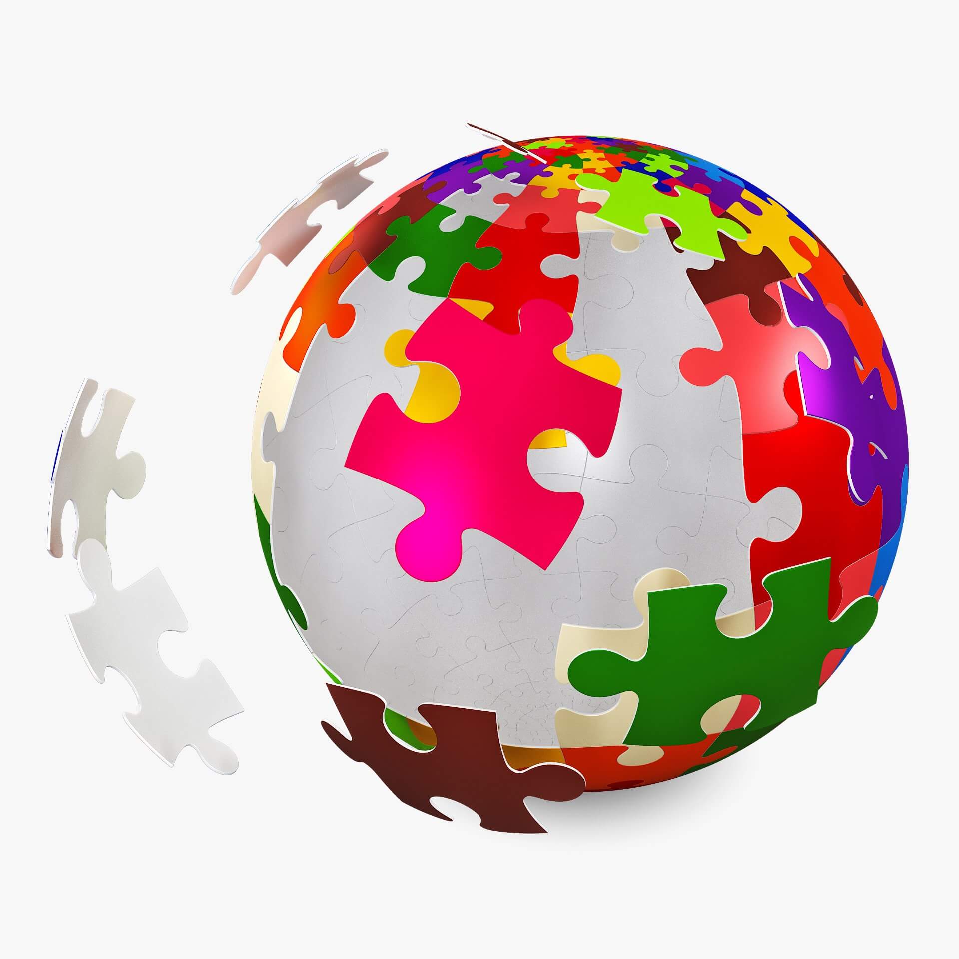 Colored Sphere Puzzle V 1 - 3D Model by Zurel