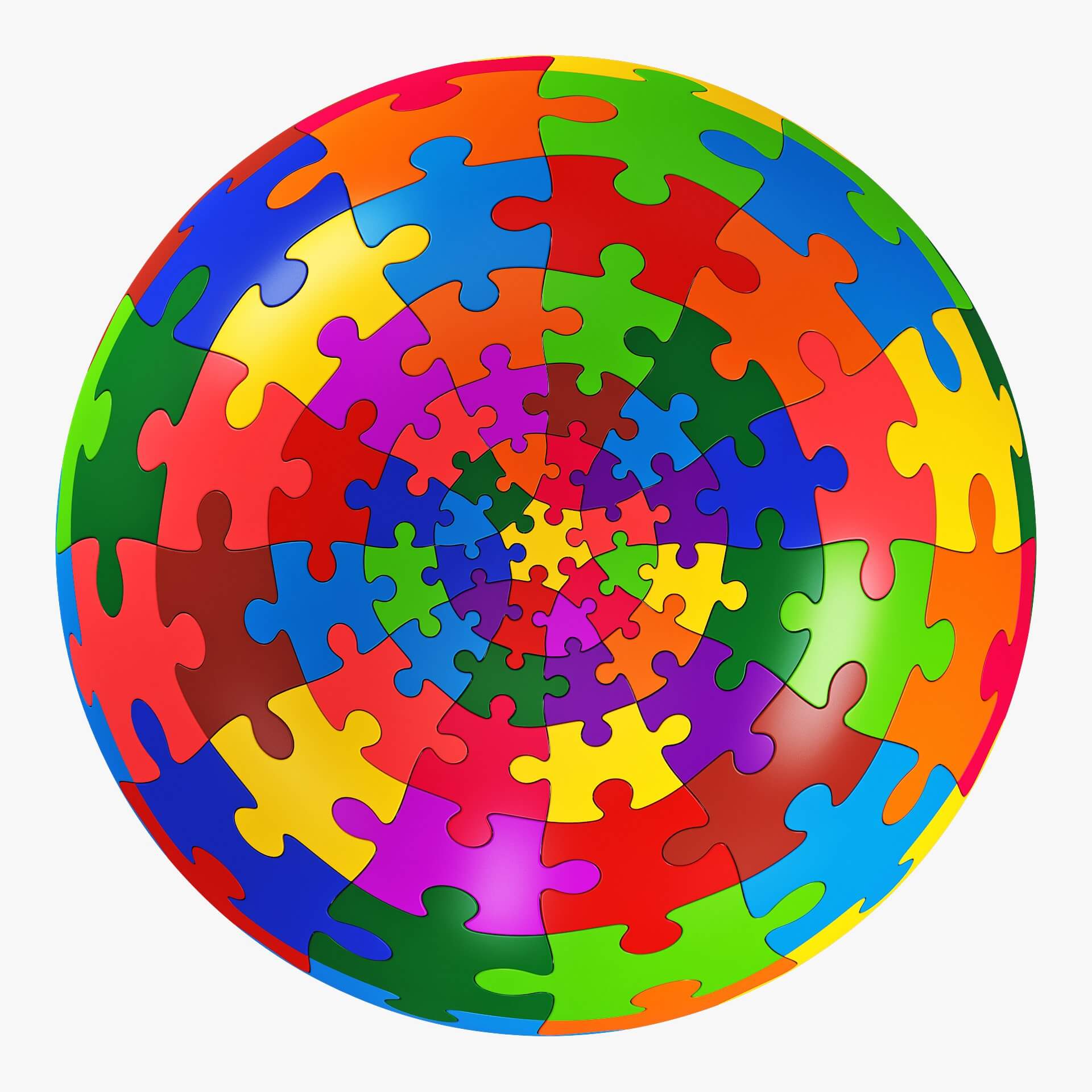 Colored Sphere Puzzle V 4 - 3D Model by Zurel