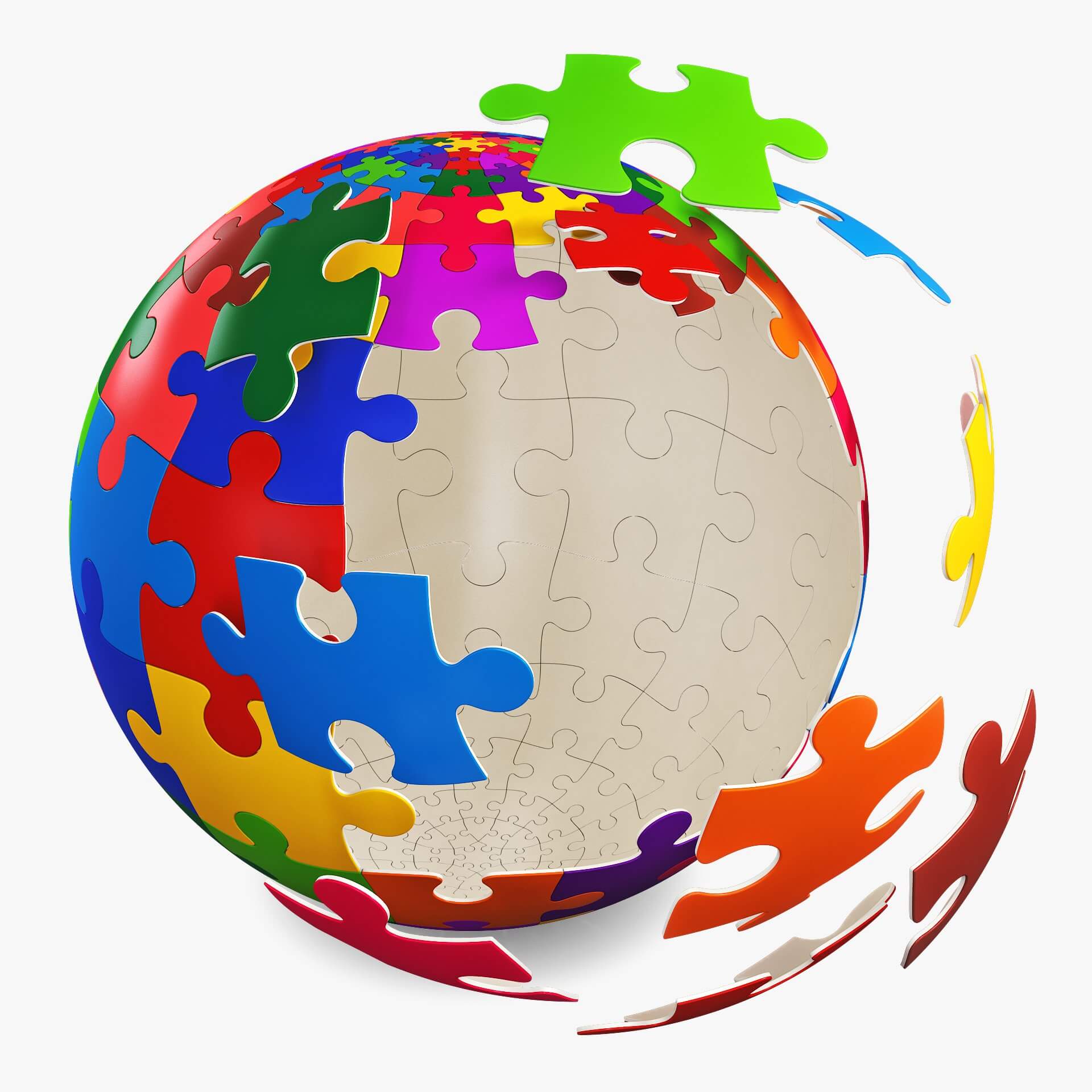 Colored Sphere Puzzle V 4 - 3D Model by Zurel