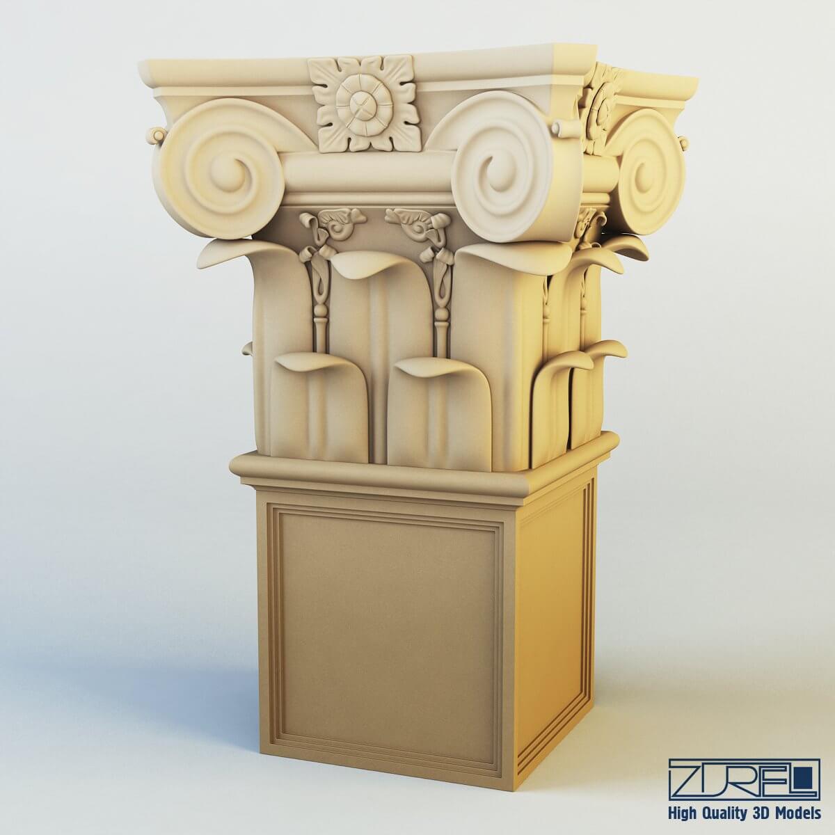 Column Capital - 3D Model by Zurel