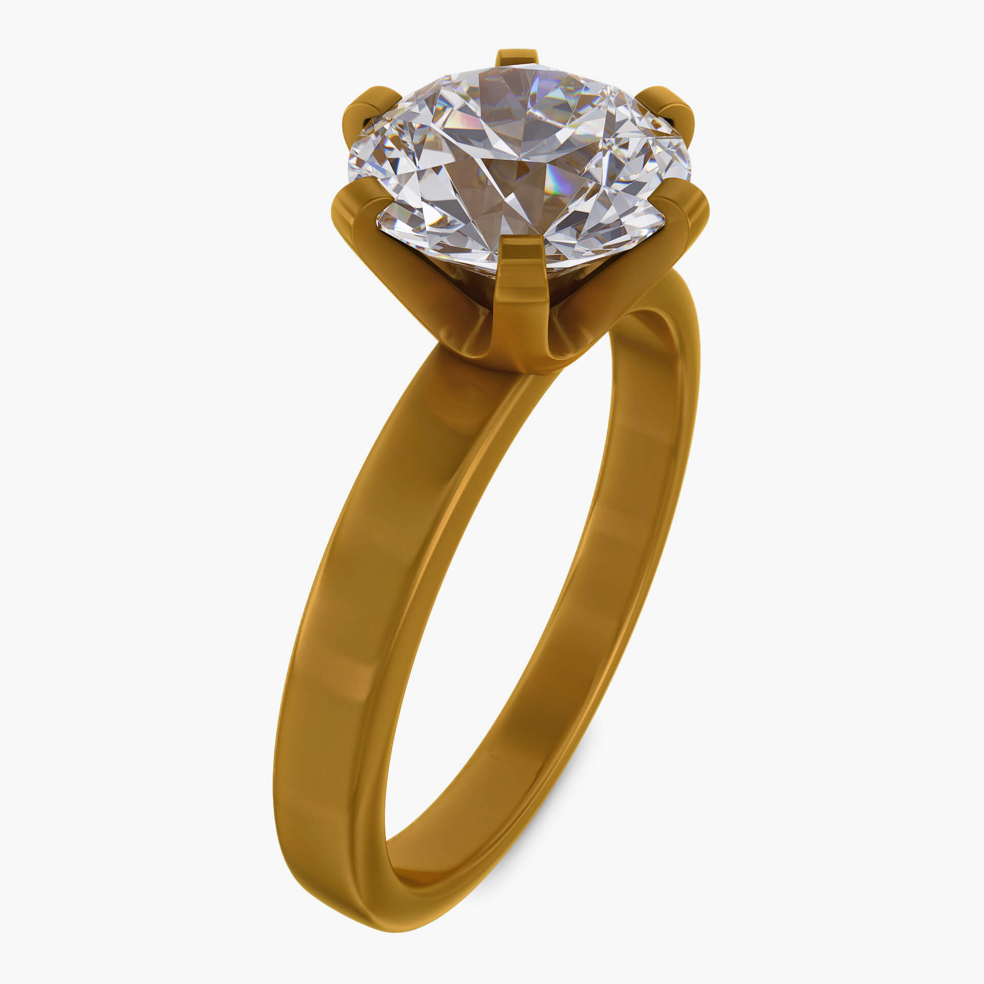 Diamond Gold Ring V 1 - 3D Model by Zurel