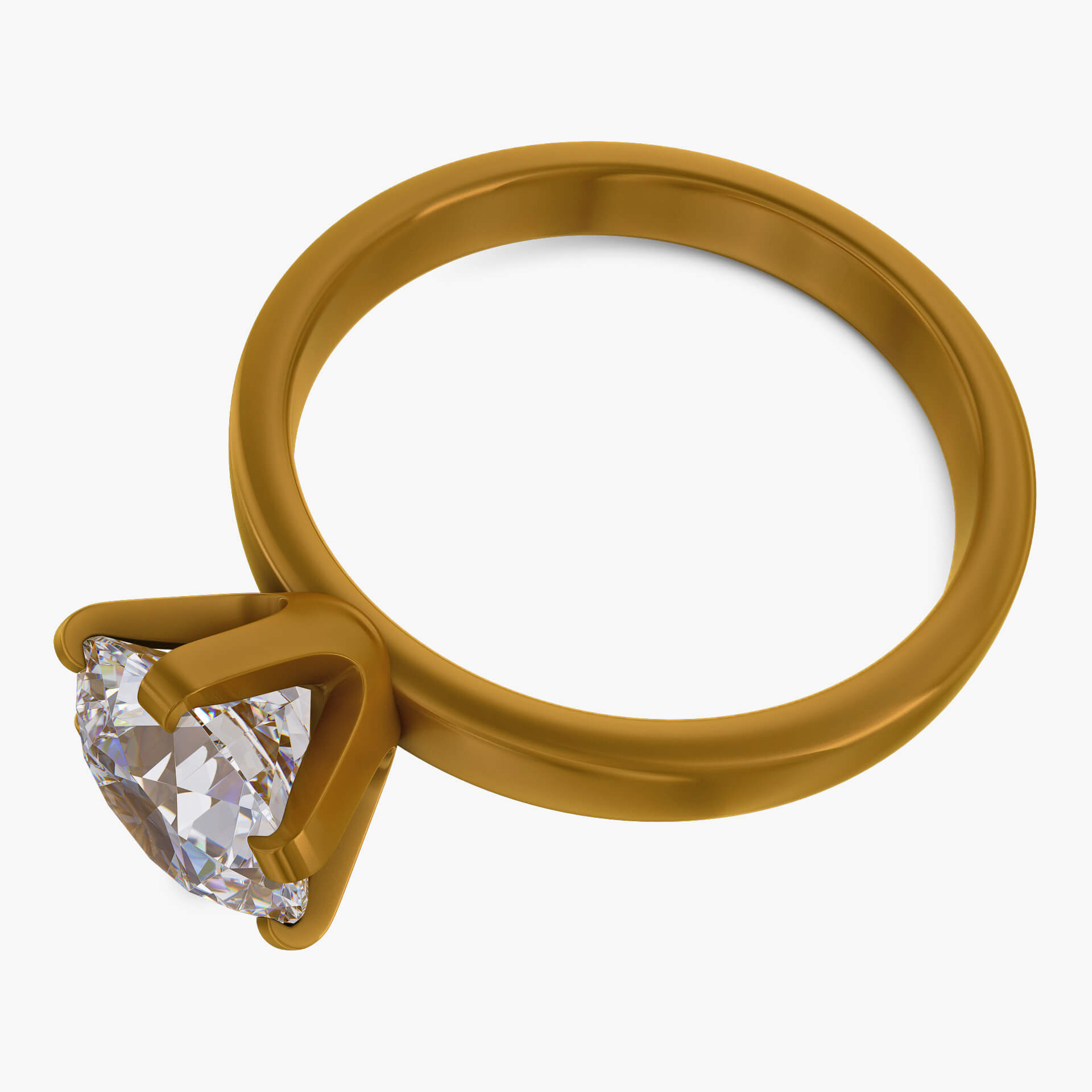 Diamond Gold Ring V 1 - 3D Model by Zurel