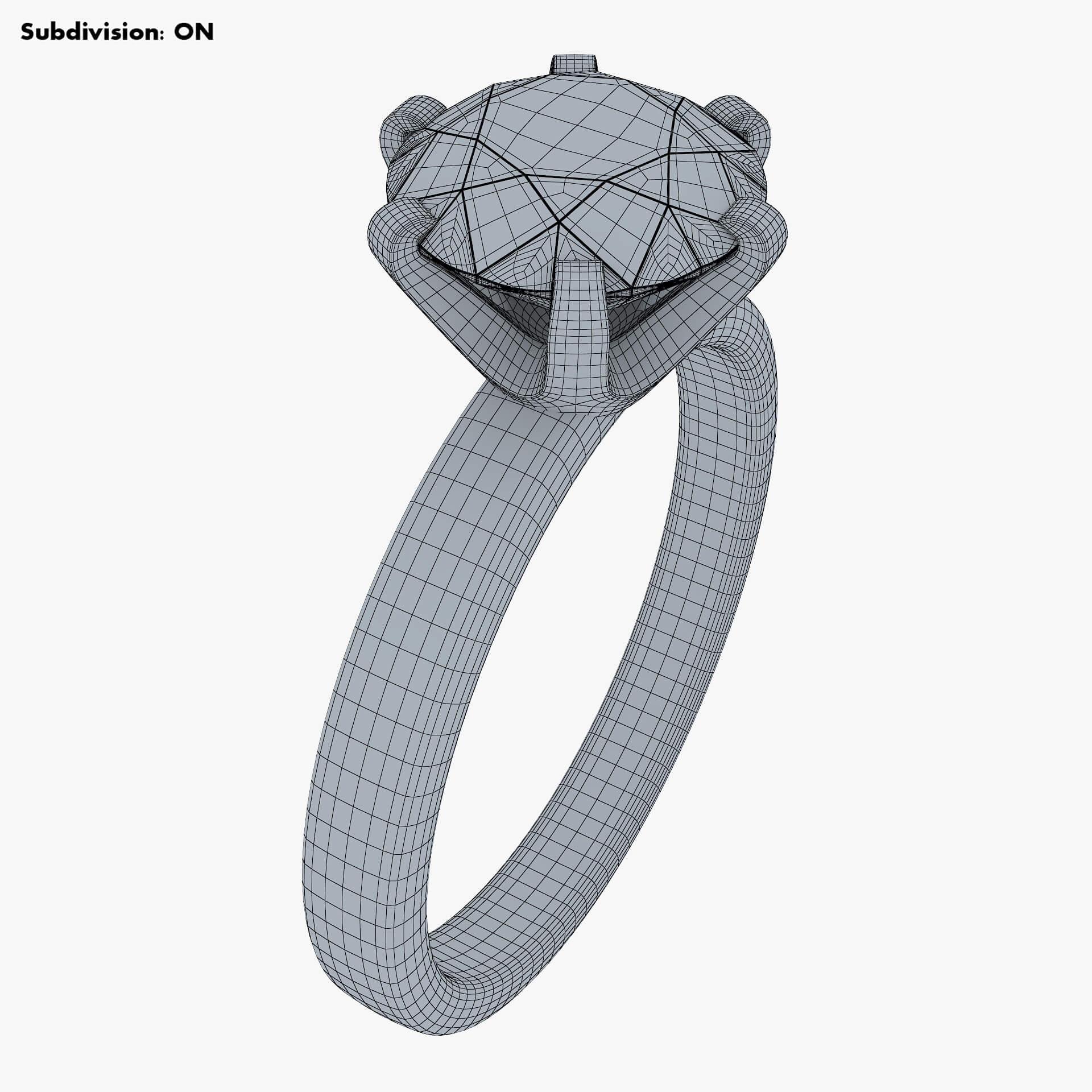 Diamond Gold Ring V 1 - 3D Model by Zurel