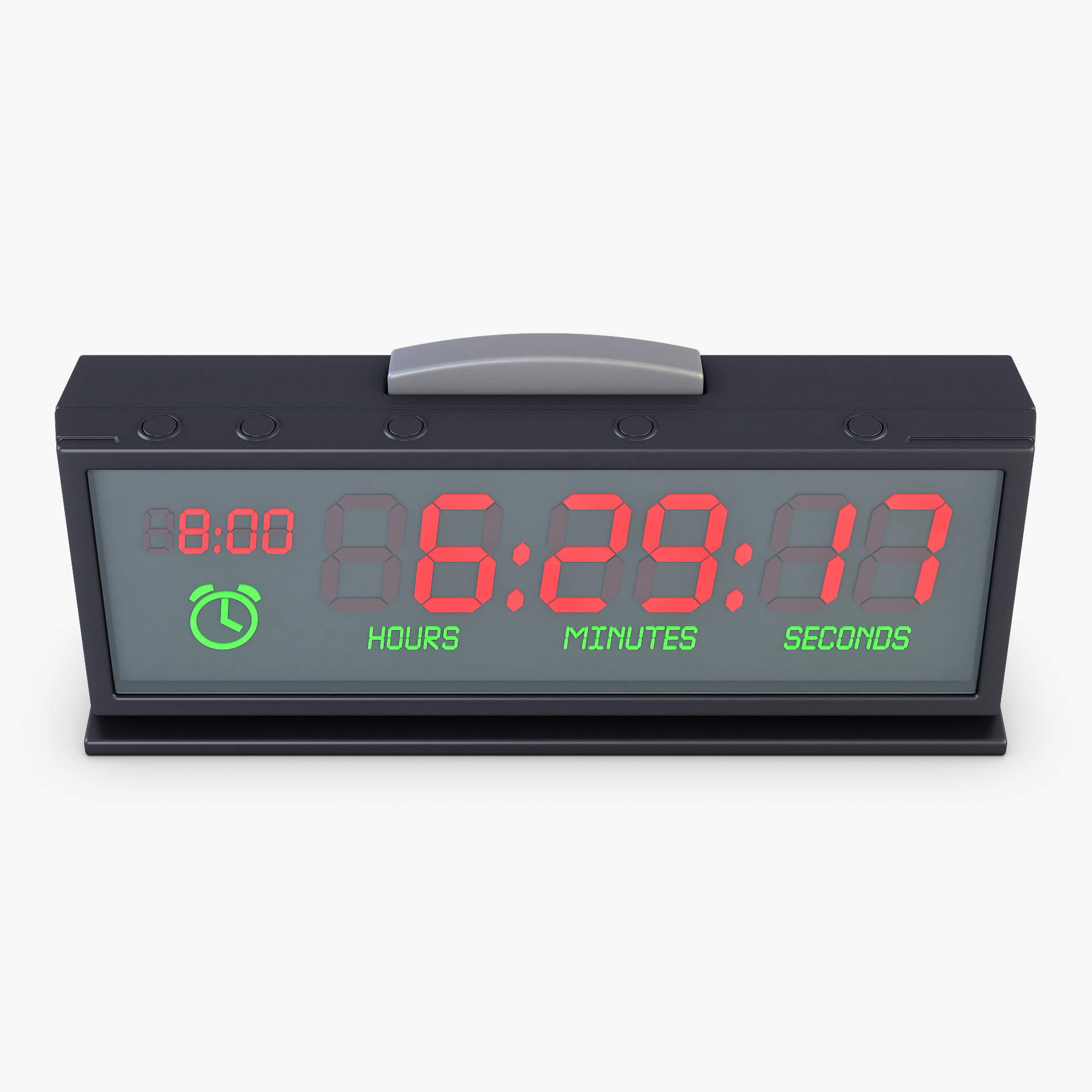 Digital Clock V 1 - 3D Model by Zurel
