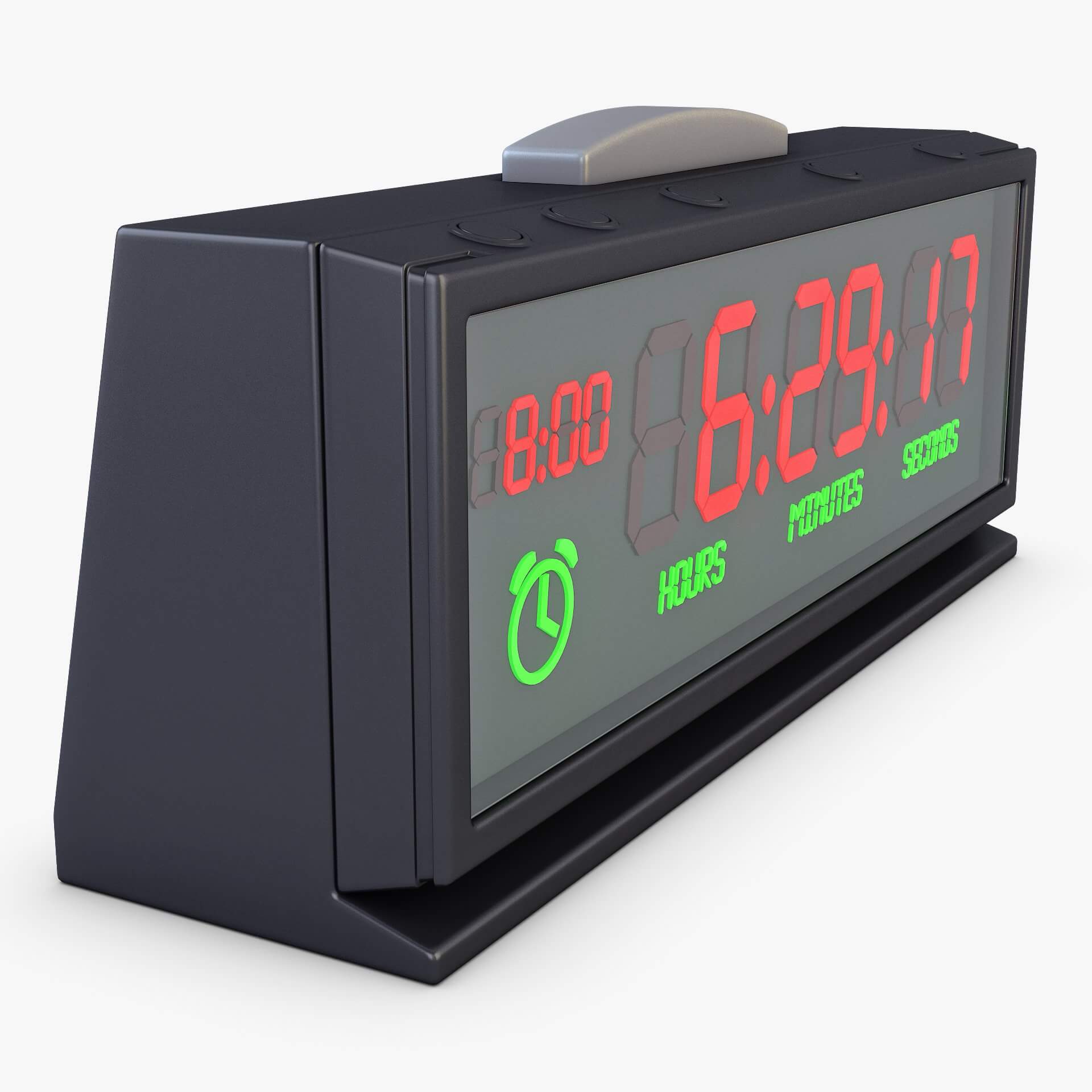 Digital Clock V 1 - 3D Model by Zurel