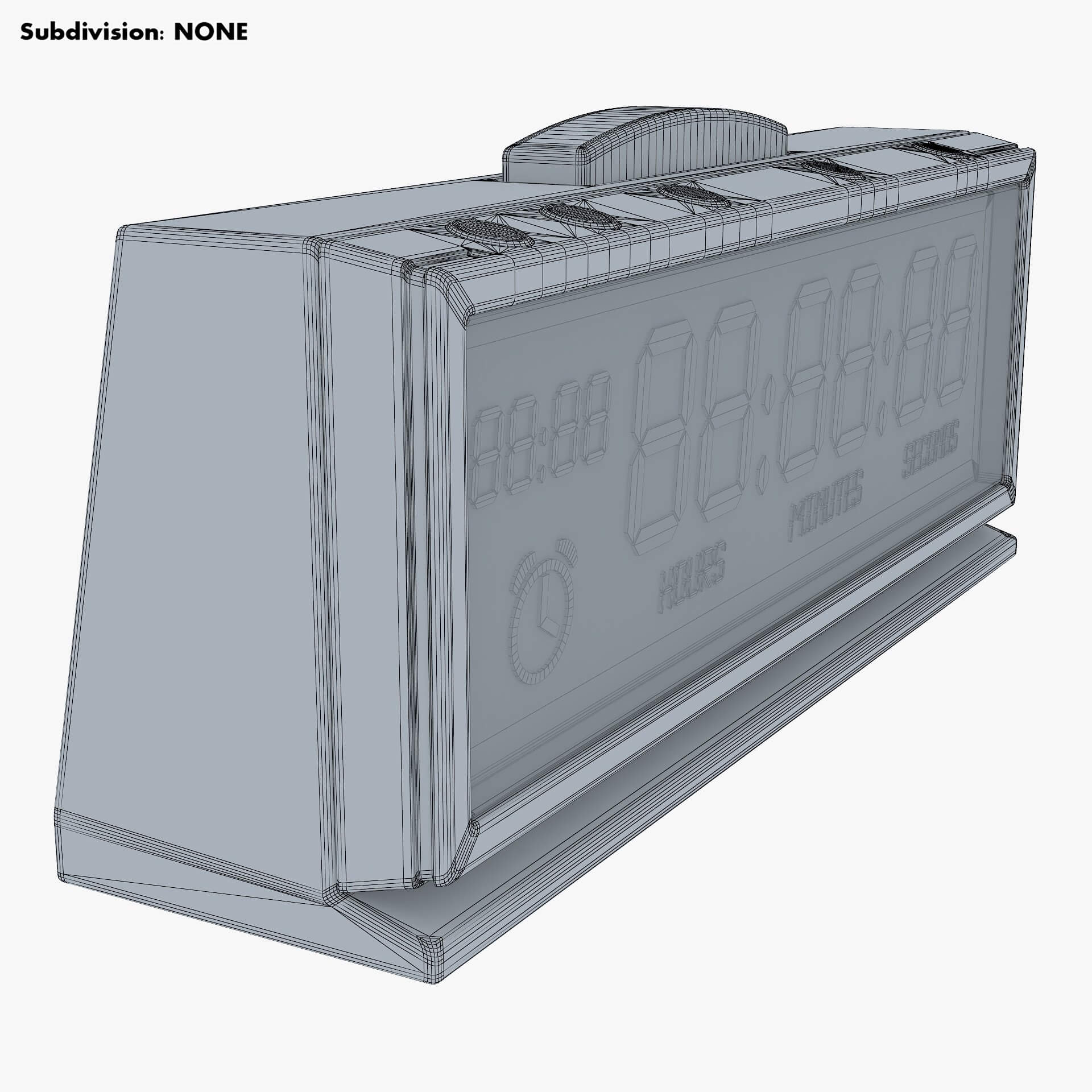 Digital Clock V 1 - 3D Model by Zurel