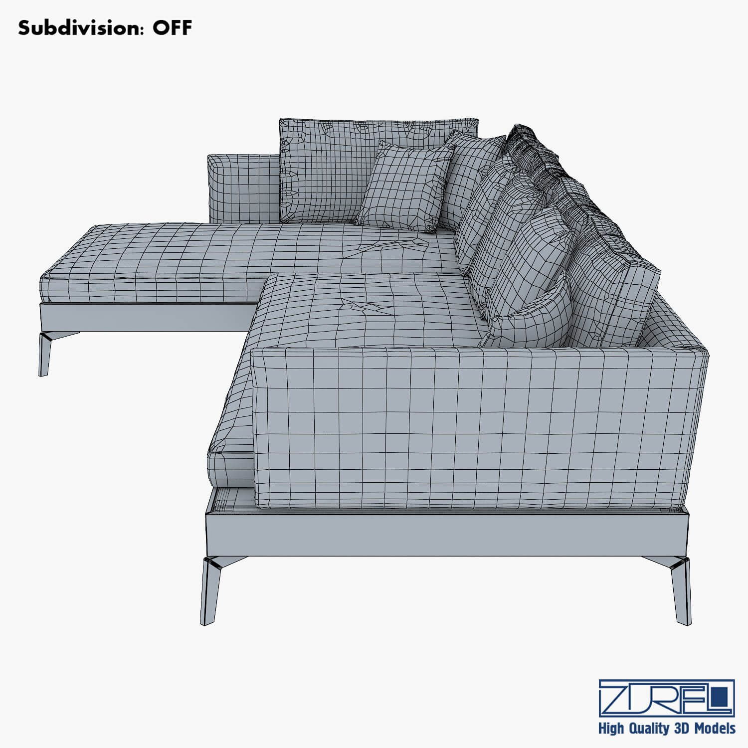 Diva Sofa - 3D Model by Zurel