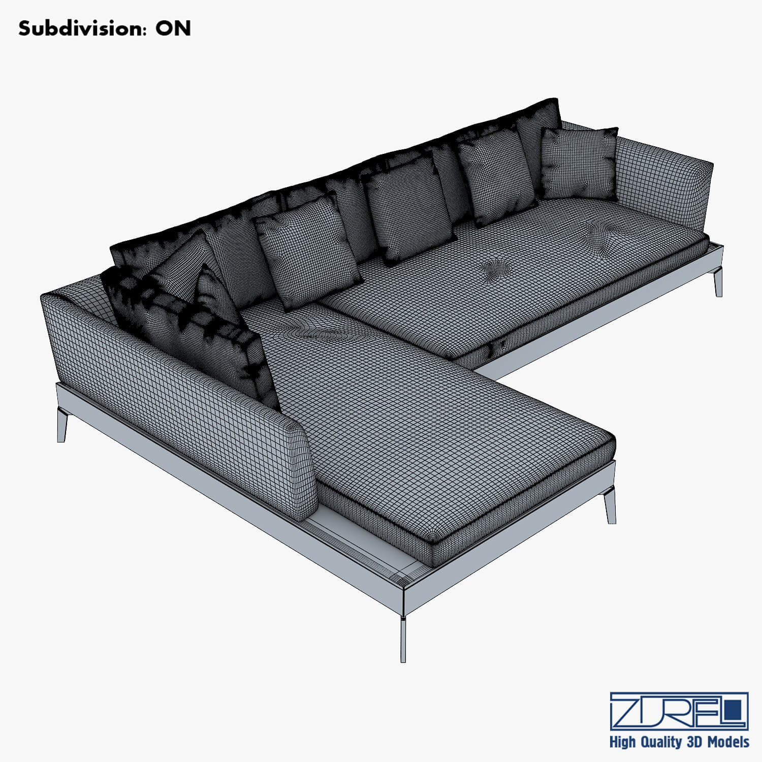 Diva Sofa - 3D Model by Zurel