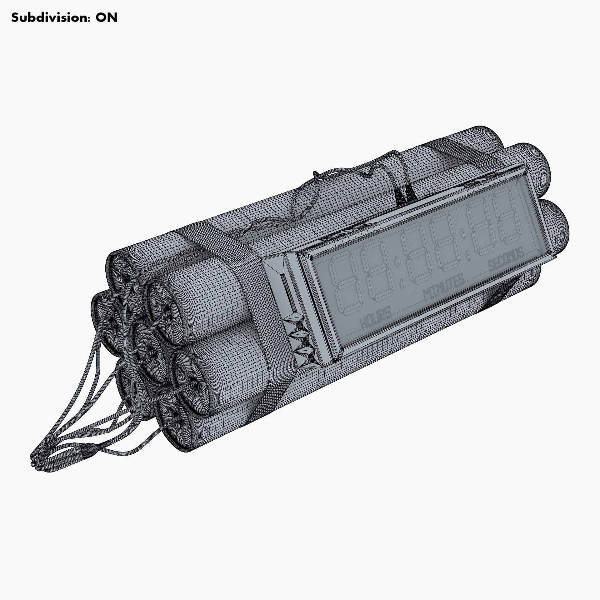 Dynamite Digital Time Bomb V 1 - 3D Model by Zurel