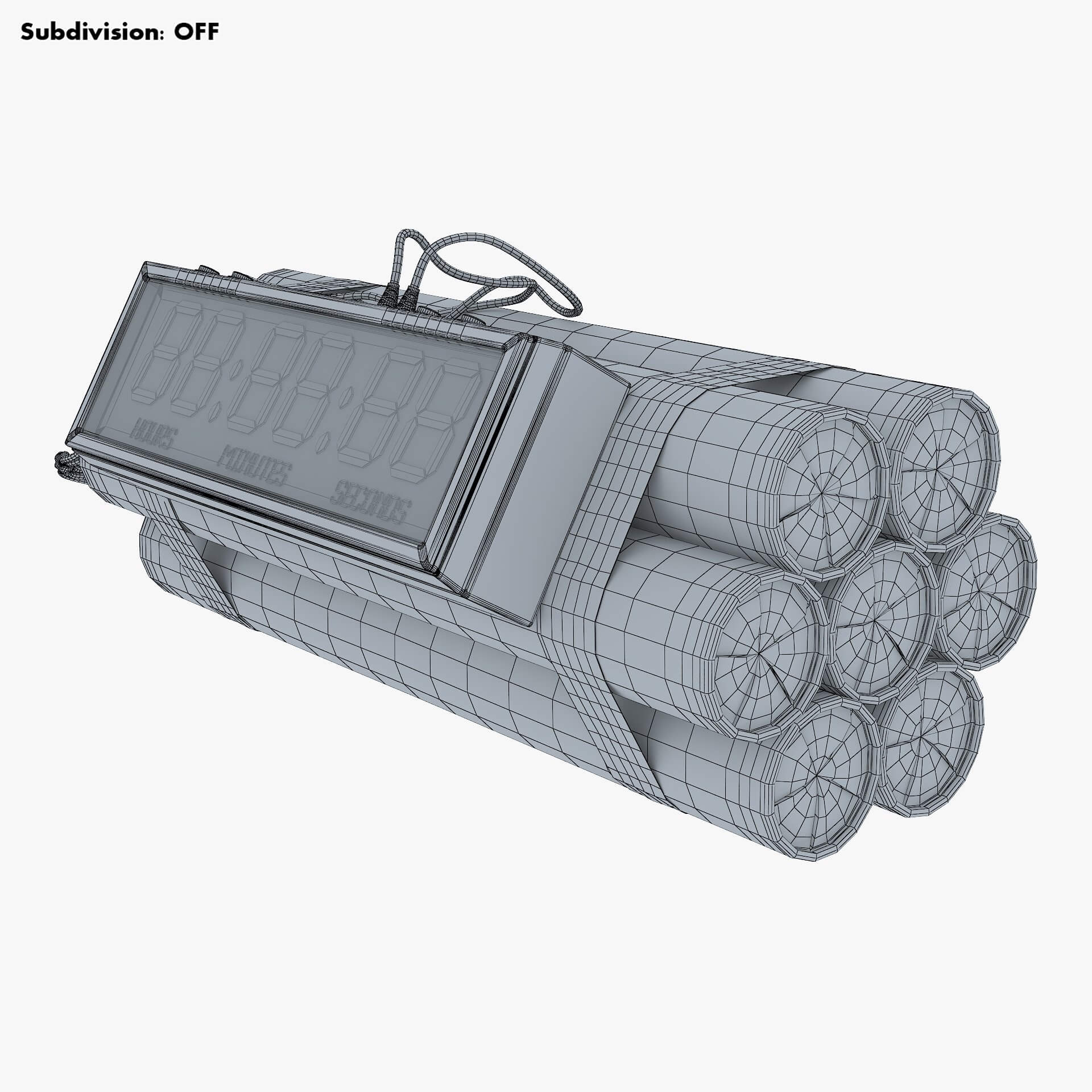 Dynamite Digital Time Bomb V 1 - 3D Model by Zurel
