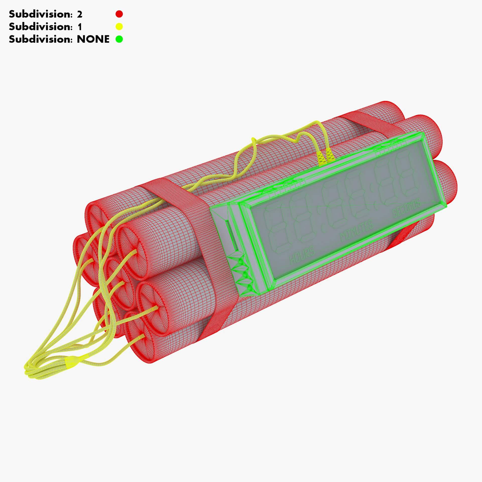 Dynamite Digital Time Bomb V 1 - 3D Model by Zurel