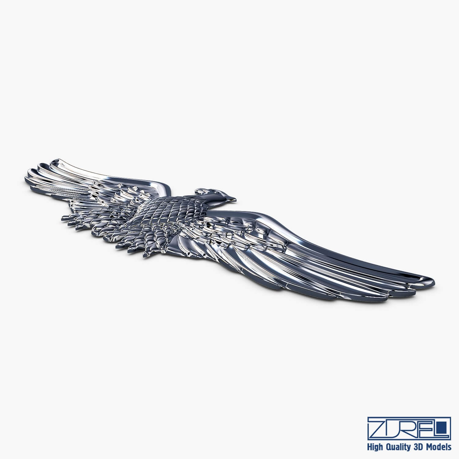 Eagle Insignia Chrome - 3D Model by Zurel