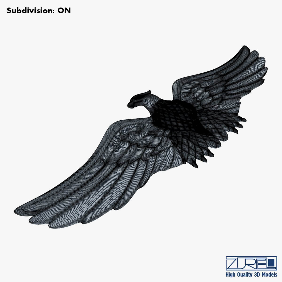 Eagle Insignia Chrome - 3D Model by Zurel