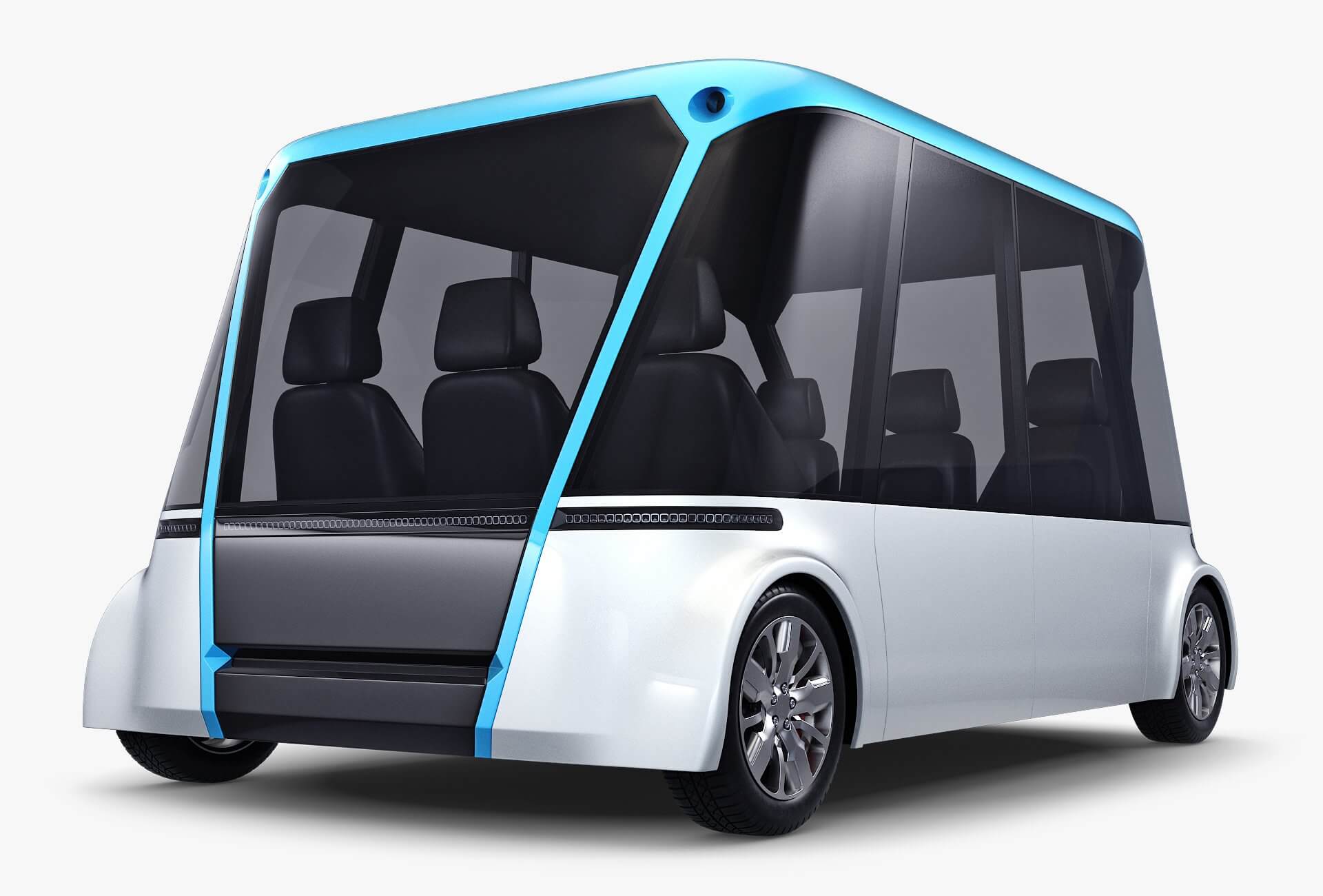 Electric Unmanned City Bus V 1 - 3D Model by Zurel