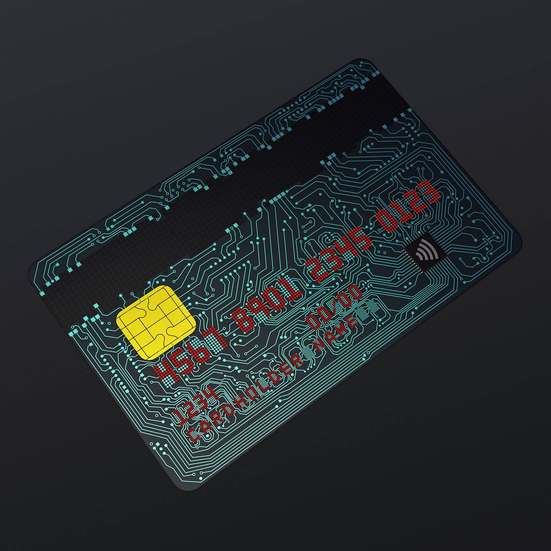 Electronic Circuit Bank Card V 2 - 3D Model by Zurel