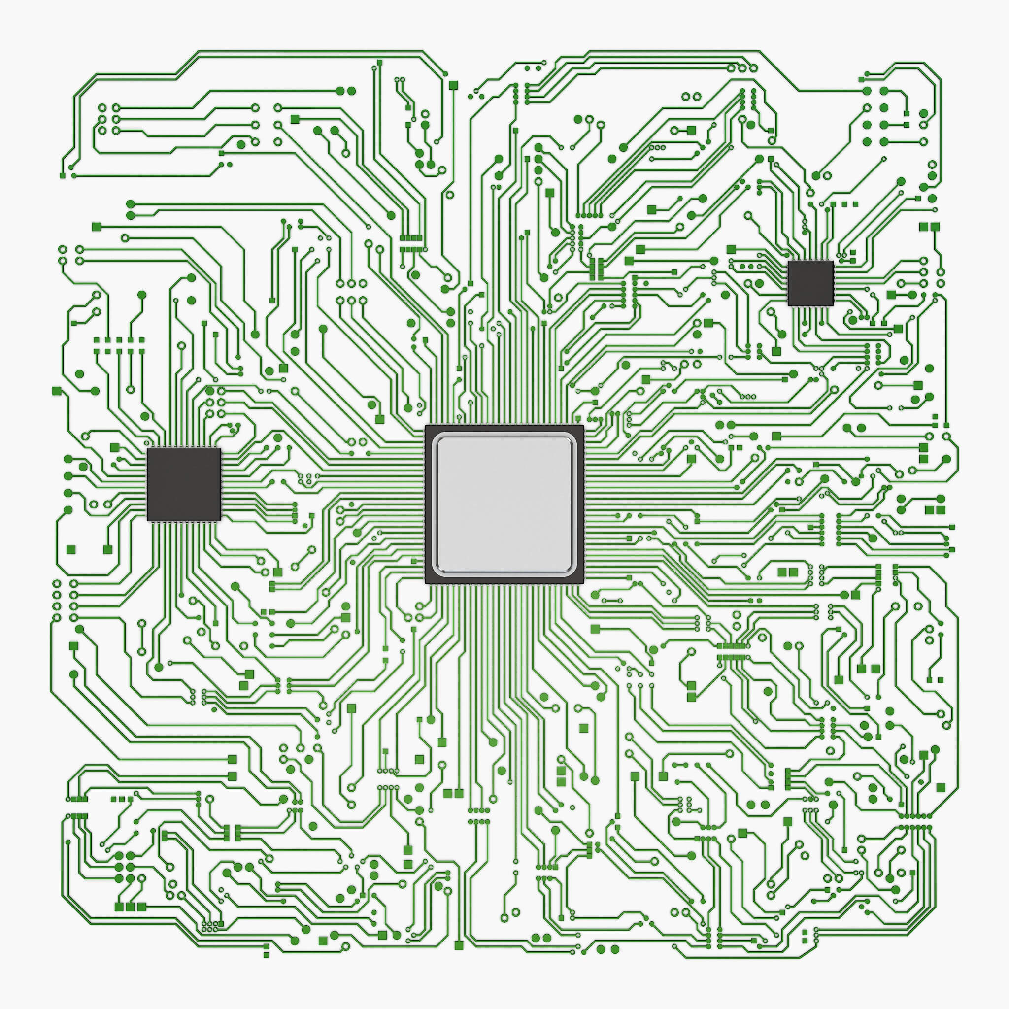 Electronic Circuit Paths Abstract M1 - 3D Model by Zurel