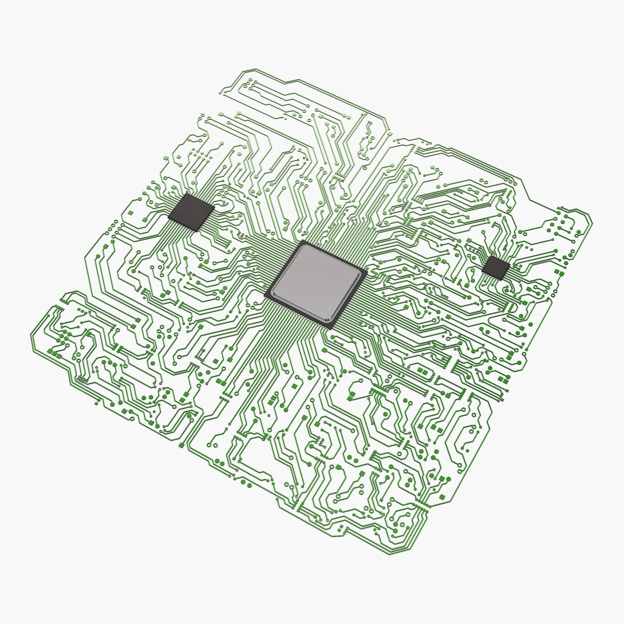 Electronic Circuit Paths Abstract M1 - 3D Model by Zurel
