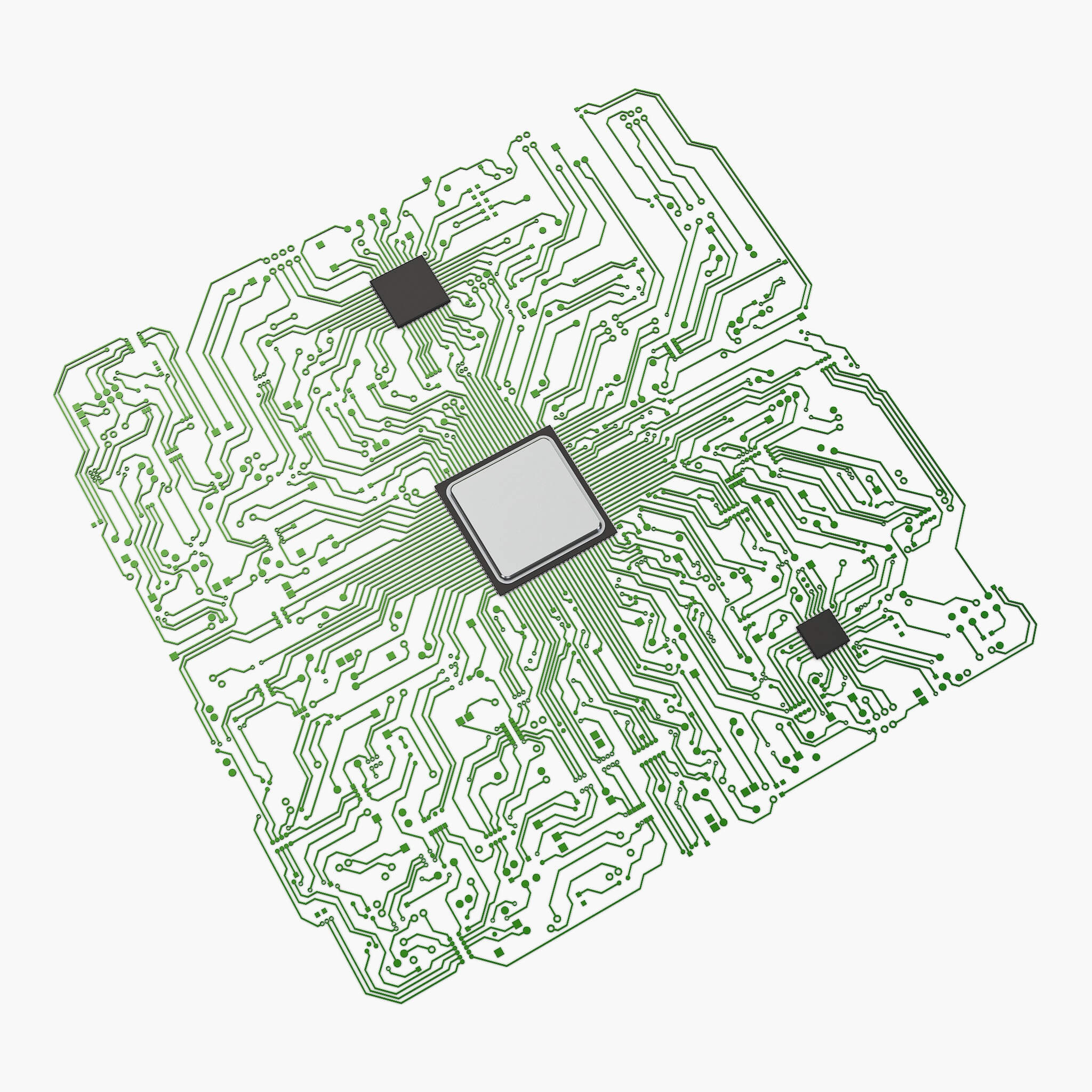 Electronic Circuit Paths Abstract M1 - 3D Model by Zurel