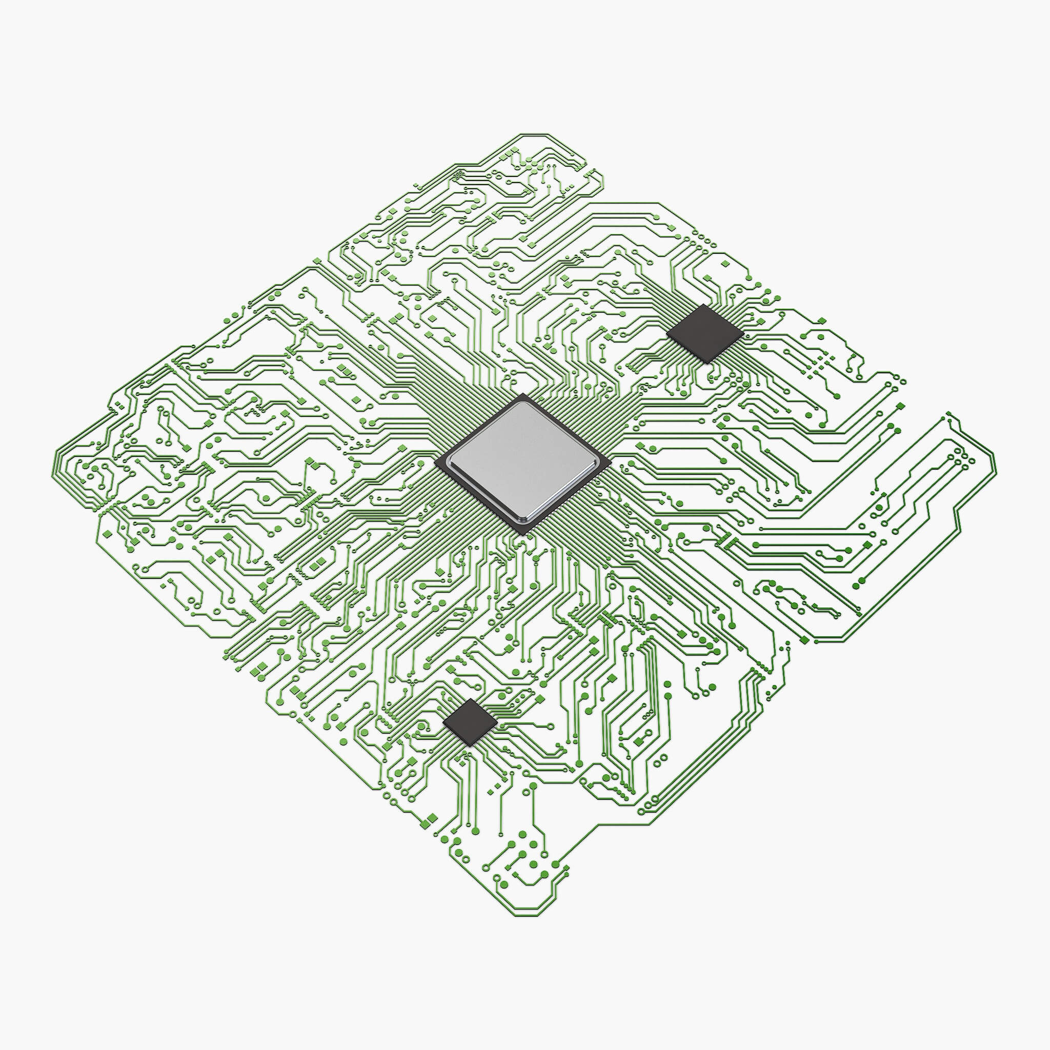 Electronic Circuit Paths Abstract M1 - 3D Model by Zurel