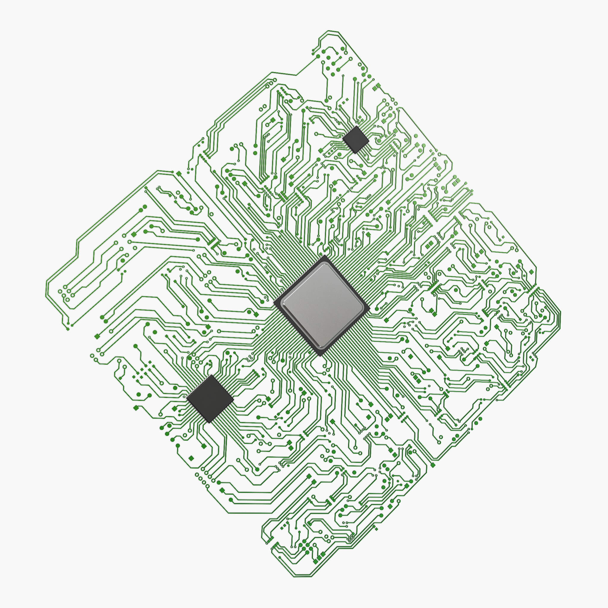 Electronic Circuit Paths Abstract M1 - 3D Model by Zurel