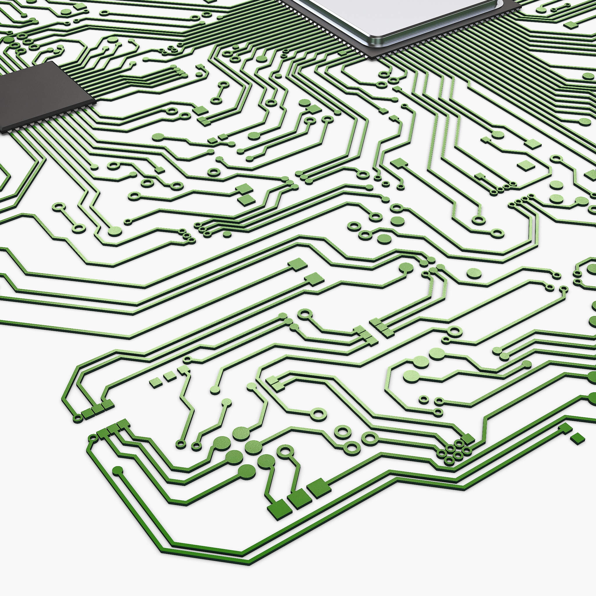 Electronic Circuit Paths Abstract M1 - 3D Model by Zurel