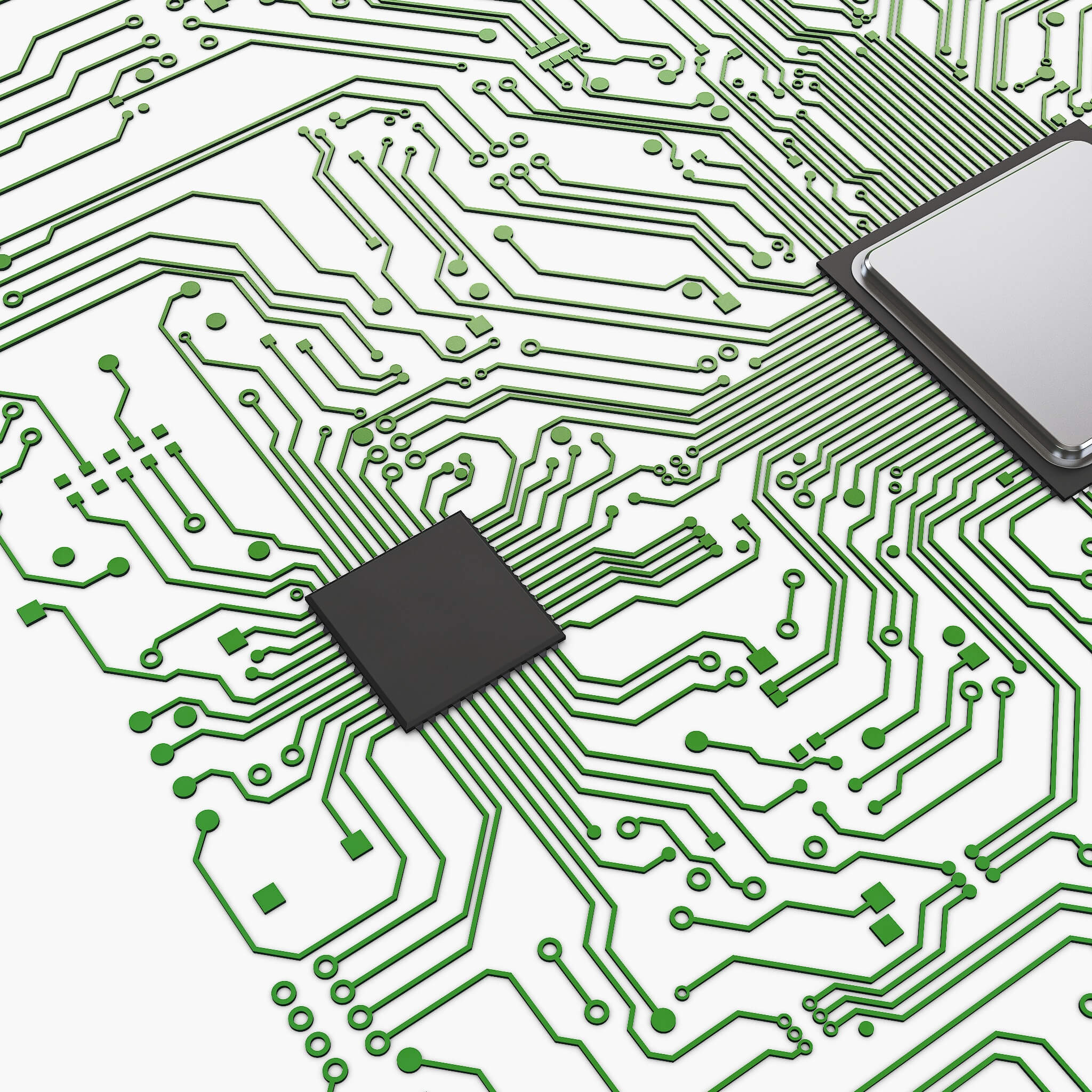 Electronic Circuit Paths Abstract M1 - 3D Model by Zurel