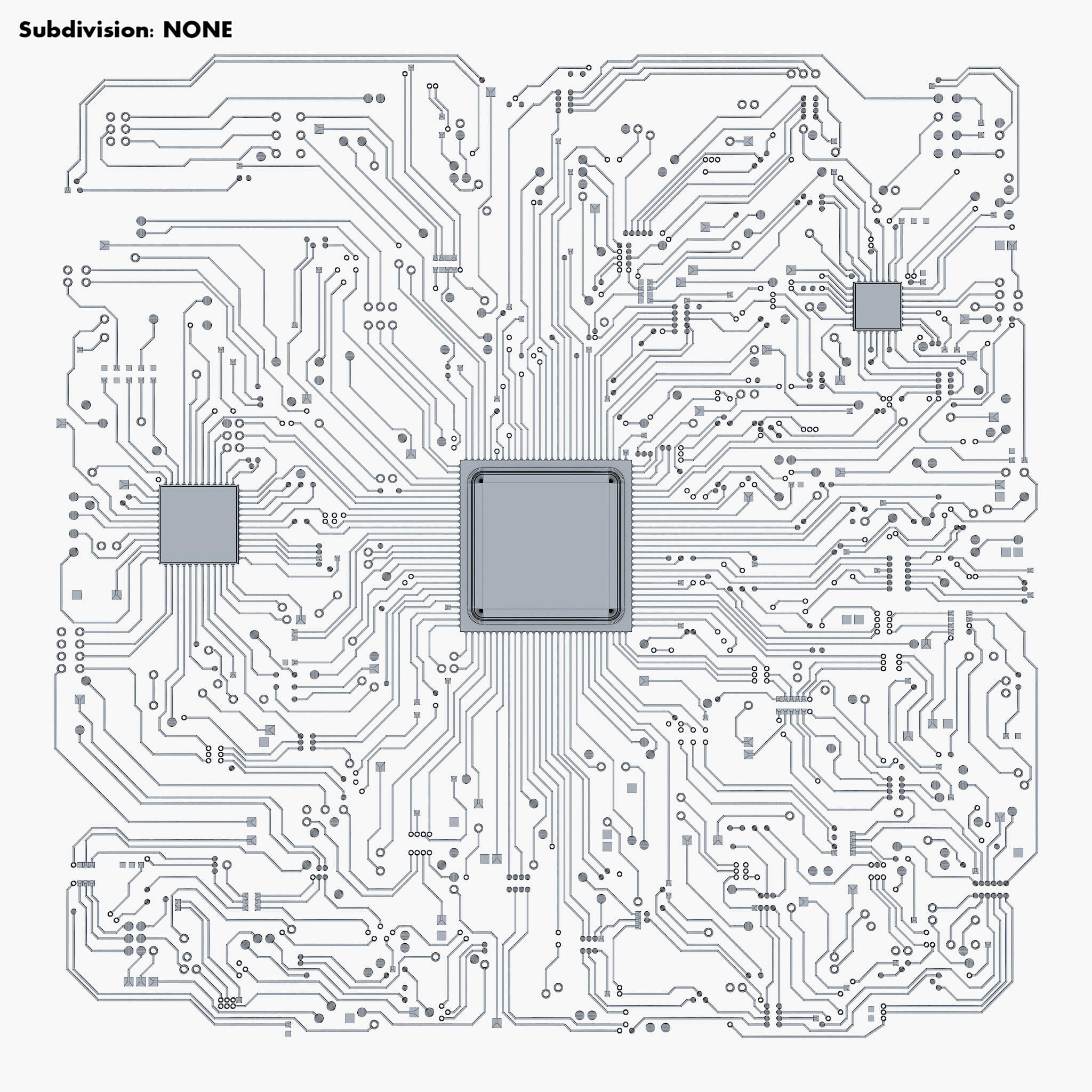Electronic Circuit Paths Abstract M1 - 3D Model by Zurel