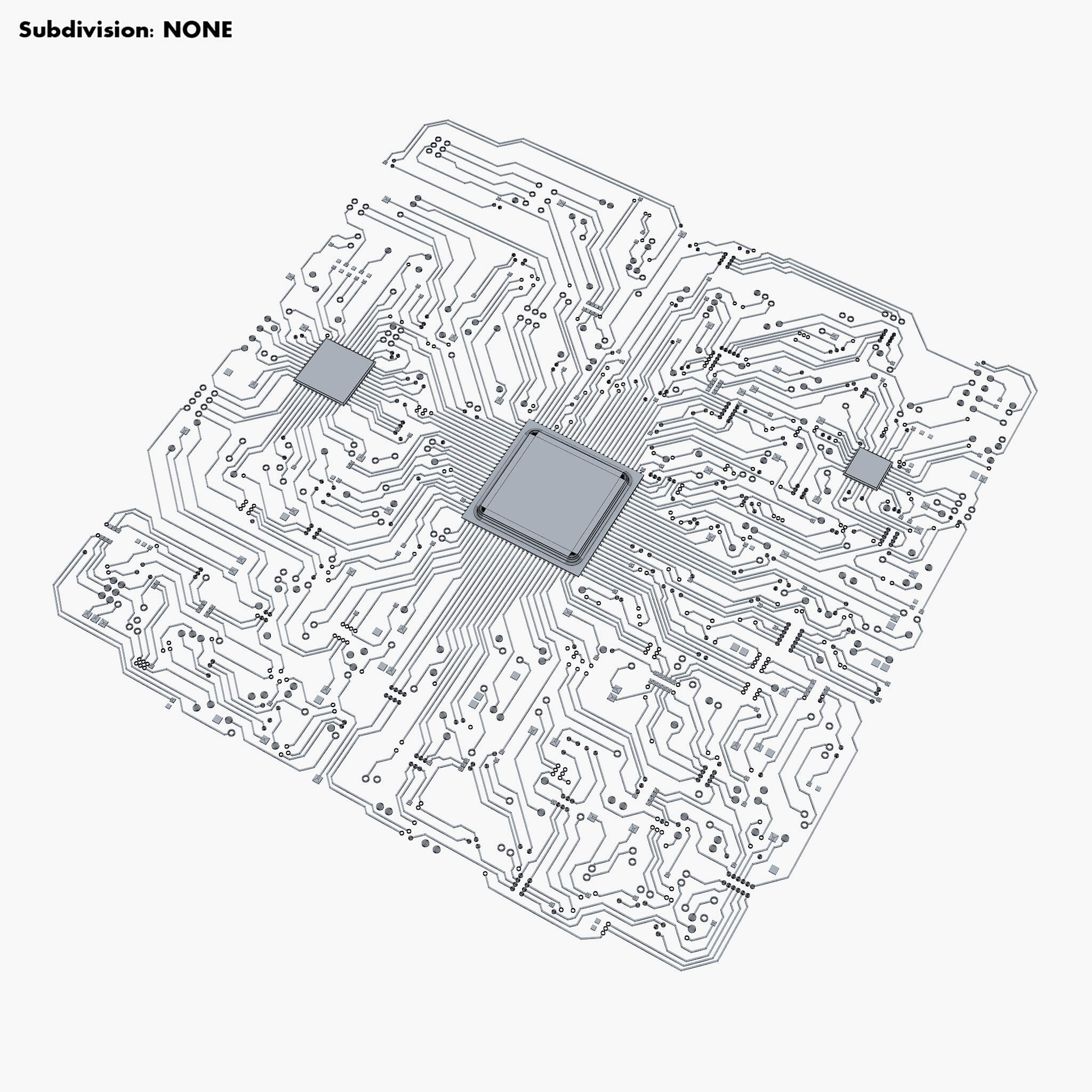 Electronic Circuit Paths Abstract M1 - 3D Model by Zurel