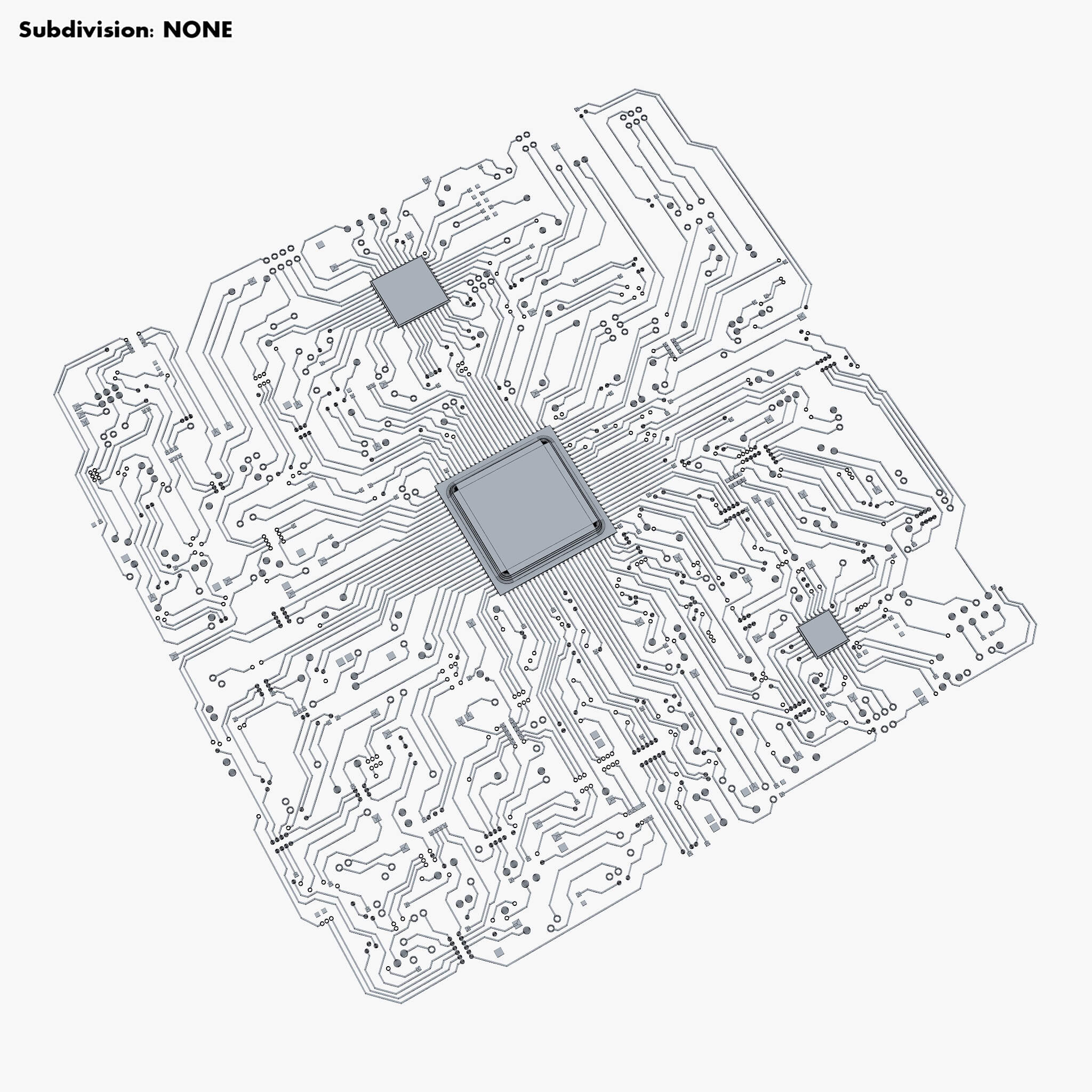 Electronic Circuit Paths Abstract M1 - 3D Model by Zurel