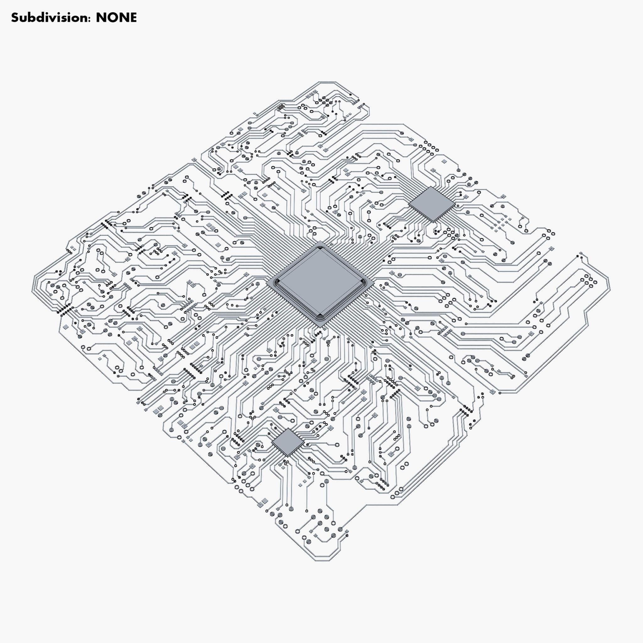 Electronic Circuit Paths Abstract M1 - 3D Model by Zurel
